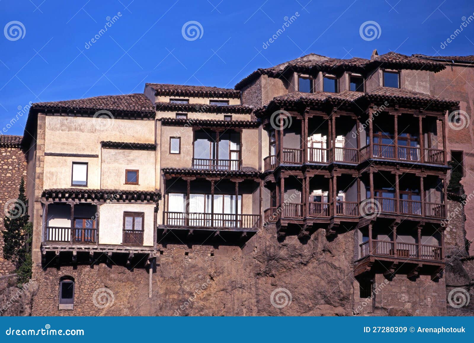 Casas Colgadas, Cuenca, Spain. Stock Image - Image of cities, houses ...