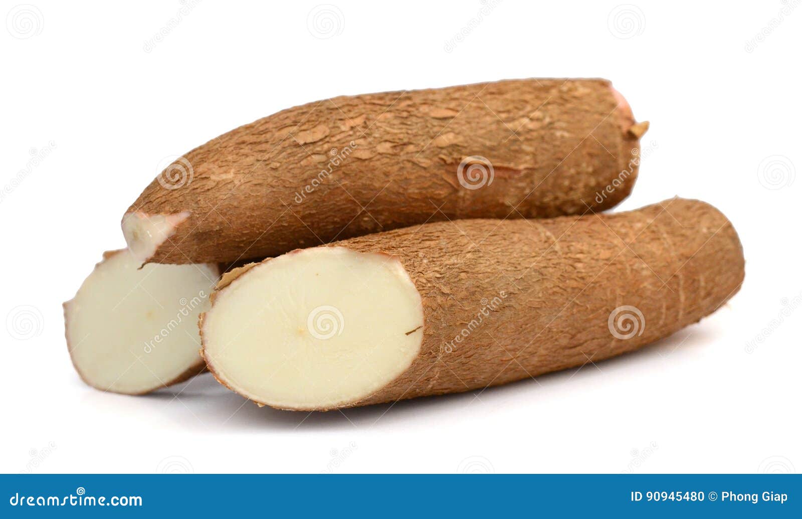 Casava stock photo. Image of halved, manioc, green, brown - 90945480