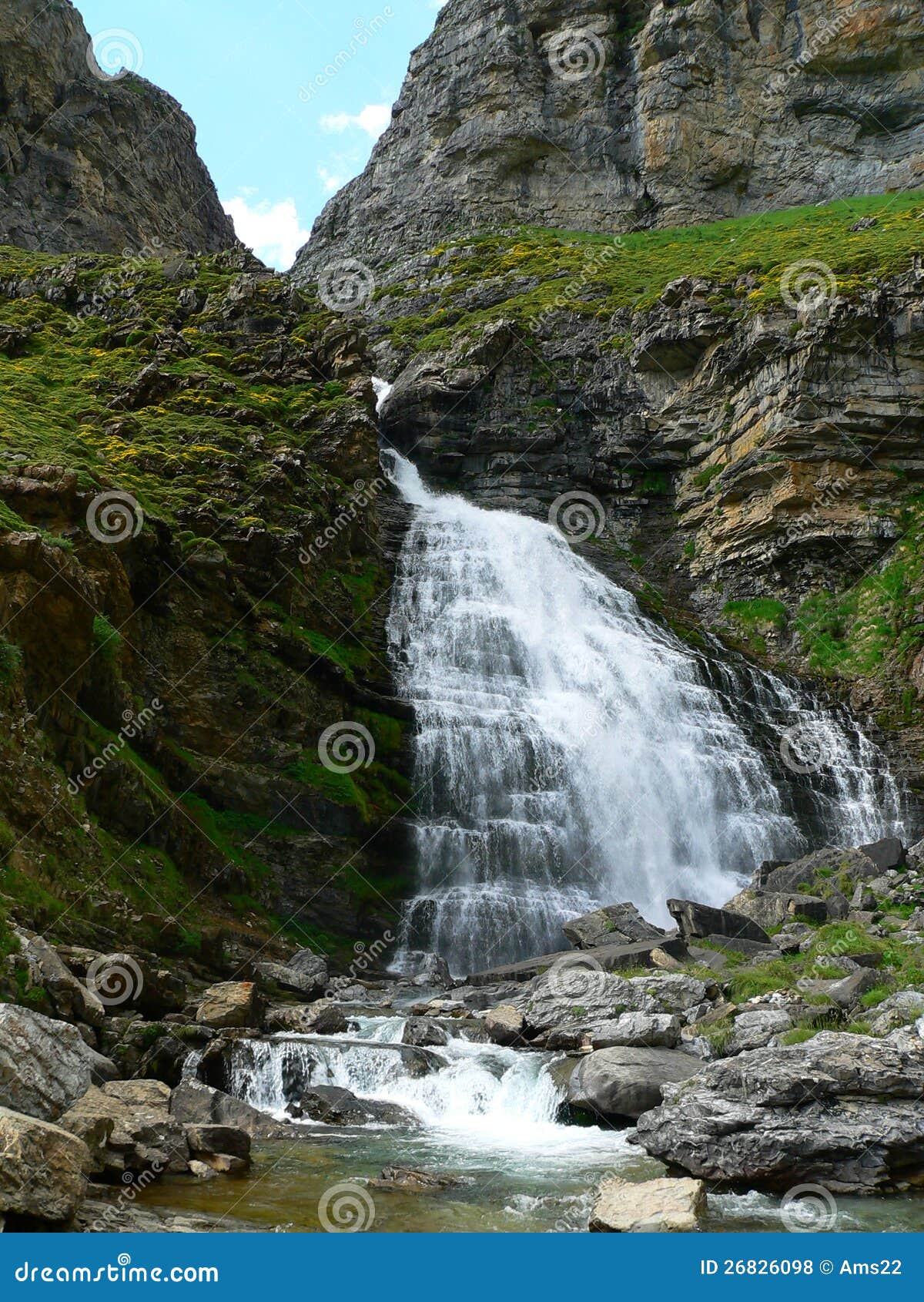 Waterfall Cola De Caballo In Monterrey Nuevo Leon, Mexico. I Stock ...