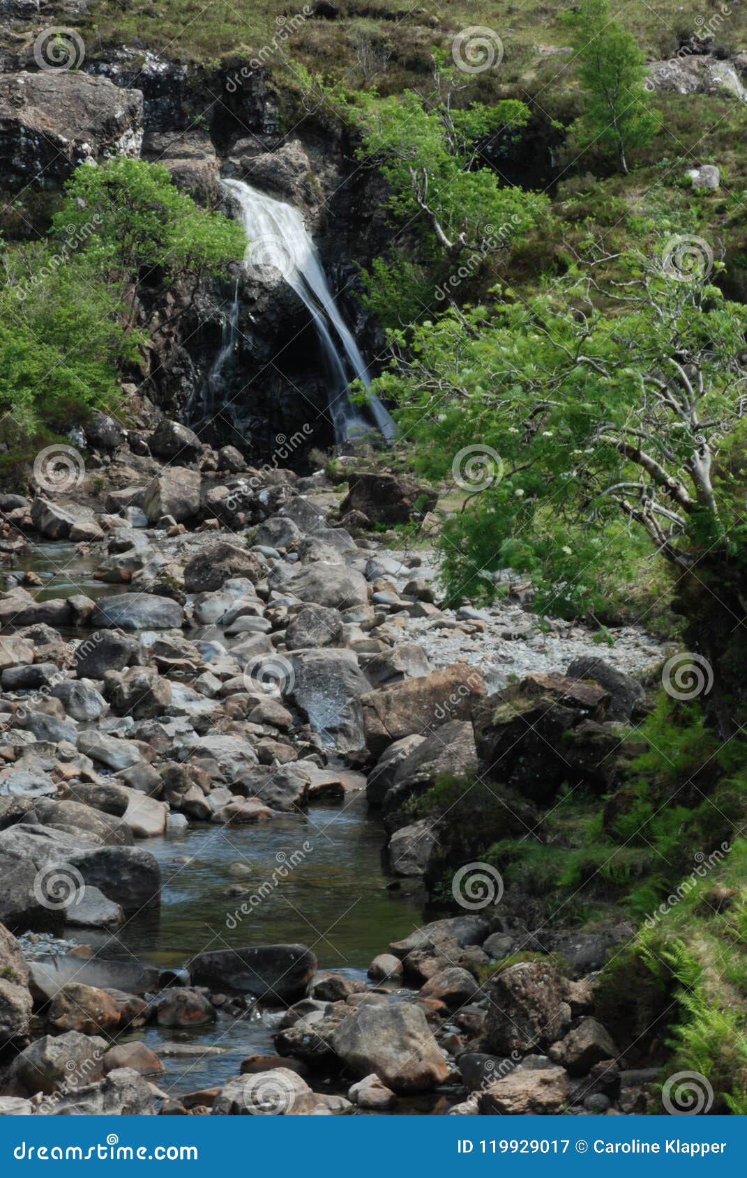Cascada En Las Piscinas De Hadas, Escocia Imagen de archivo - Imagen de ...