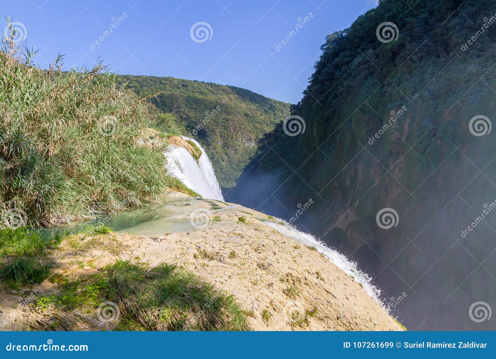 Cascada Tamul - Waterfall at Tamul Stock Image - Image of tourism ...