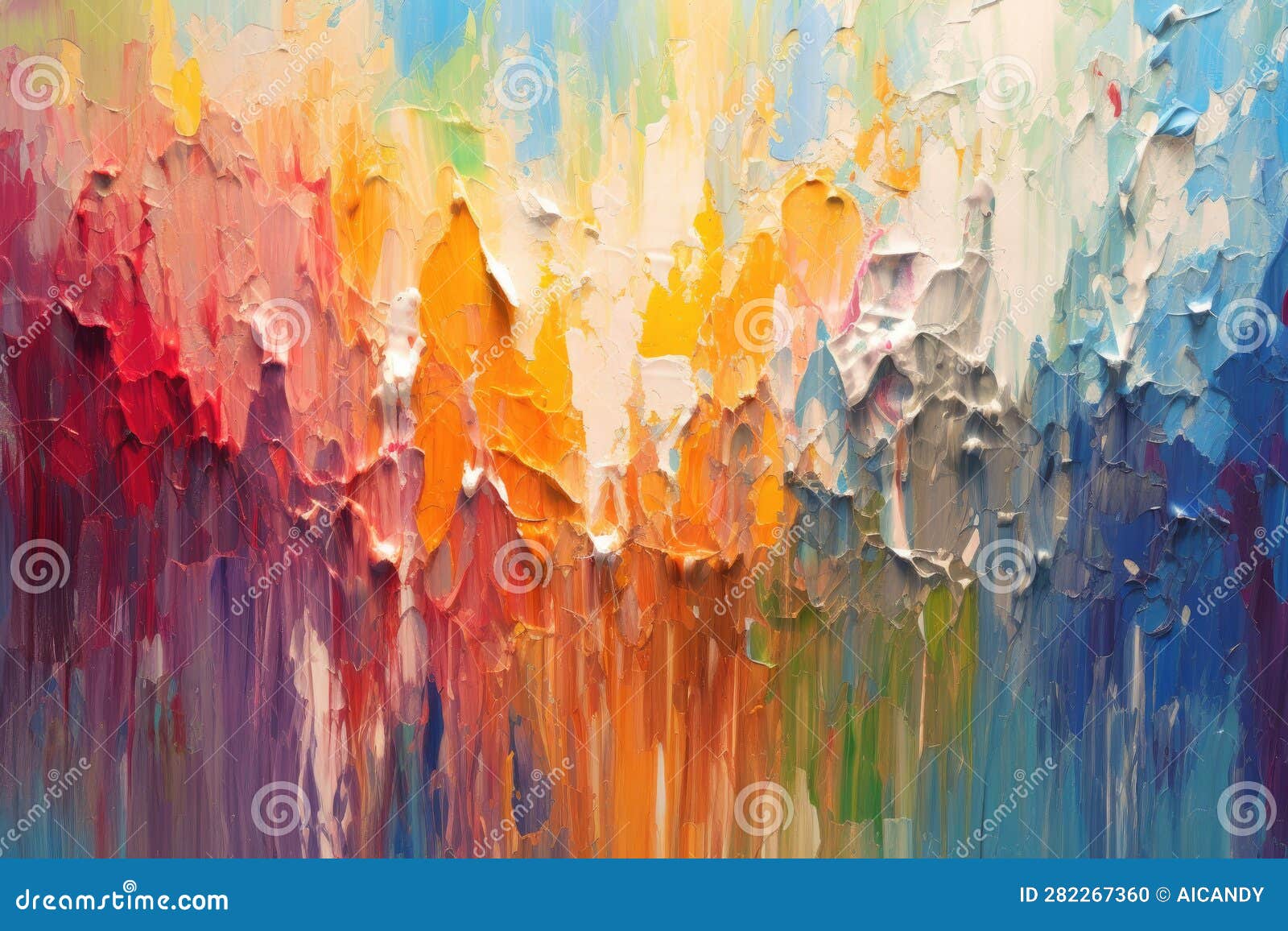 Cascade of Abstract Colors Descending Like a Waterfall, Infusing the ...