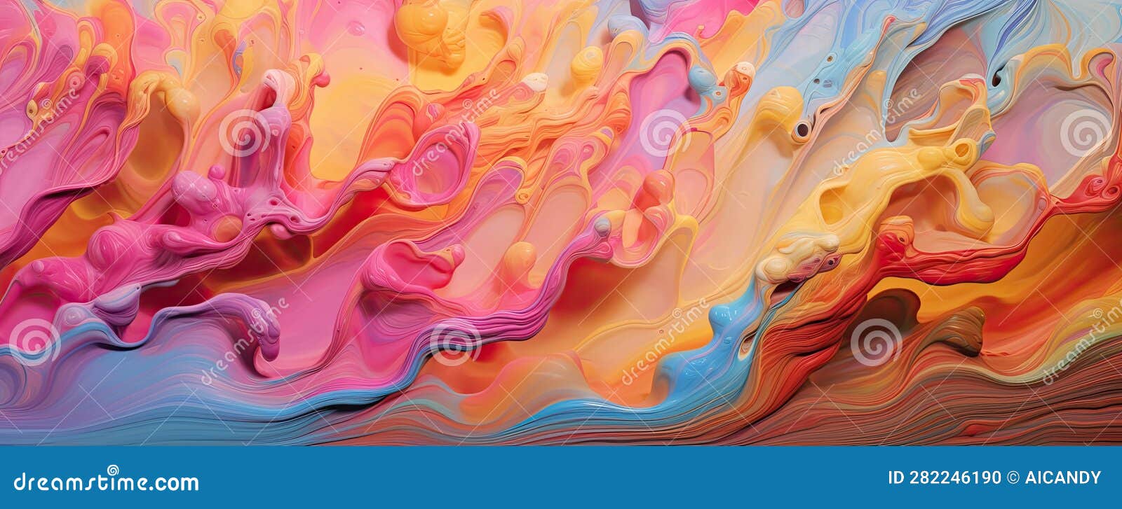 Cascade of Abstract Colors Flowing Like a River, Creating a Mesmerizing ...