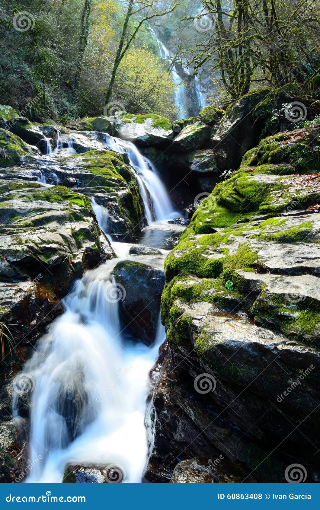 Cascade stock photo. Image of autumn, river, stone, landscape - 60863408
