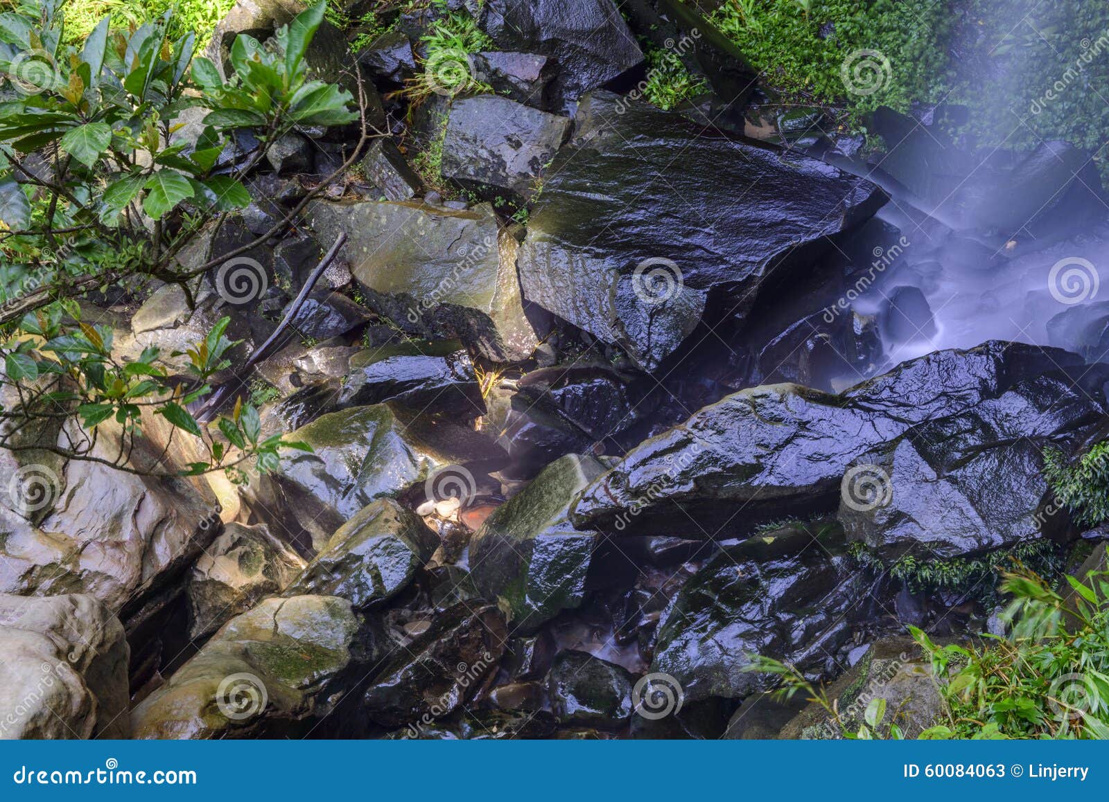 Cascade falls with rocks stock image. Image of pure, outdoor - 60084063