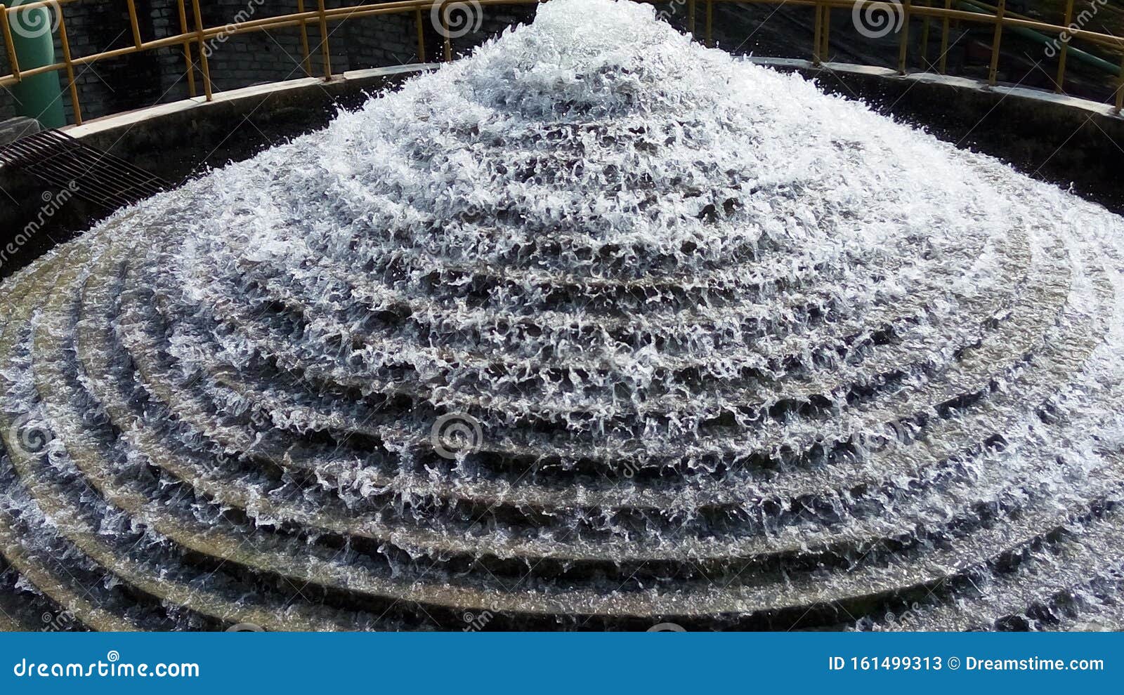 Cascade Flow of Water in Water Treatment Plant. Stock Image - Image of ...