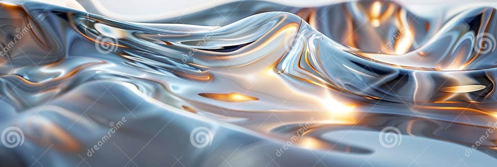 A Cascade of Fluid Translucent Waves Overlapping and Reflecting Light ...