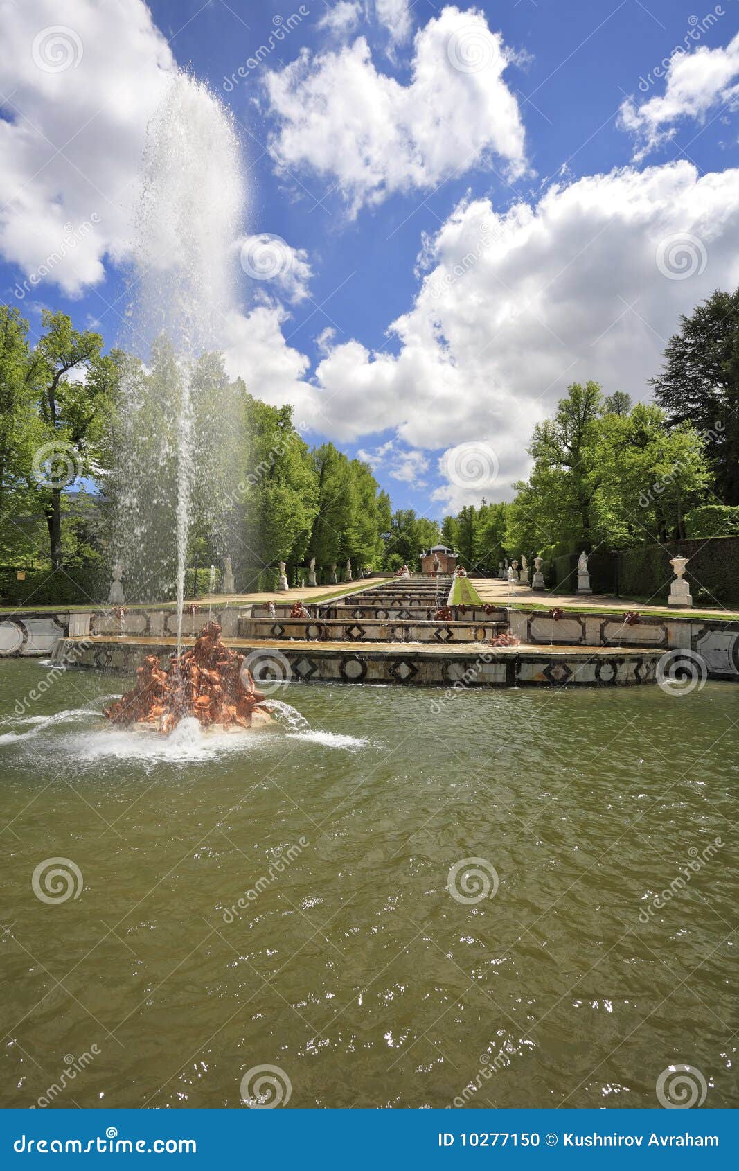The cascade of fountains stock photo. Image of beauty - 10277150