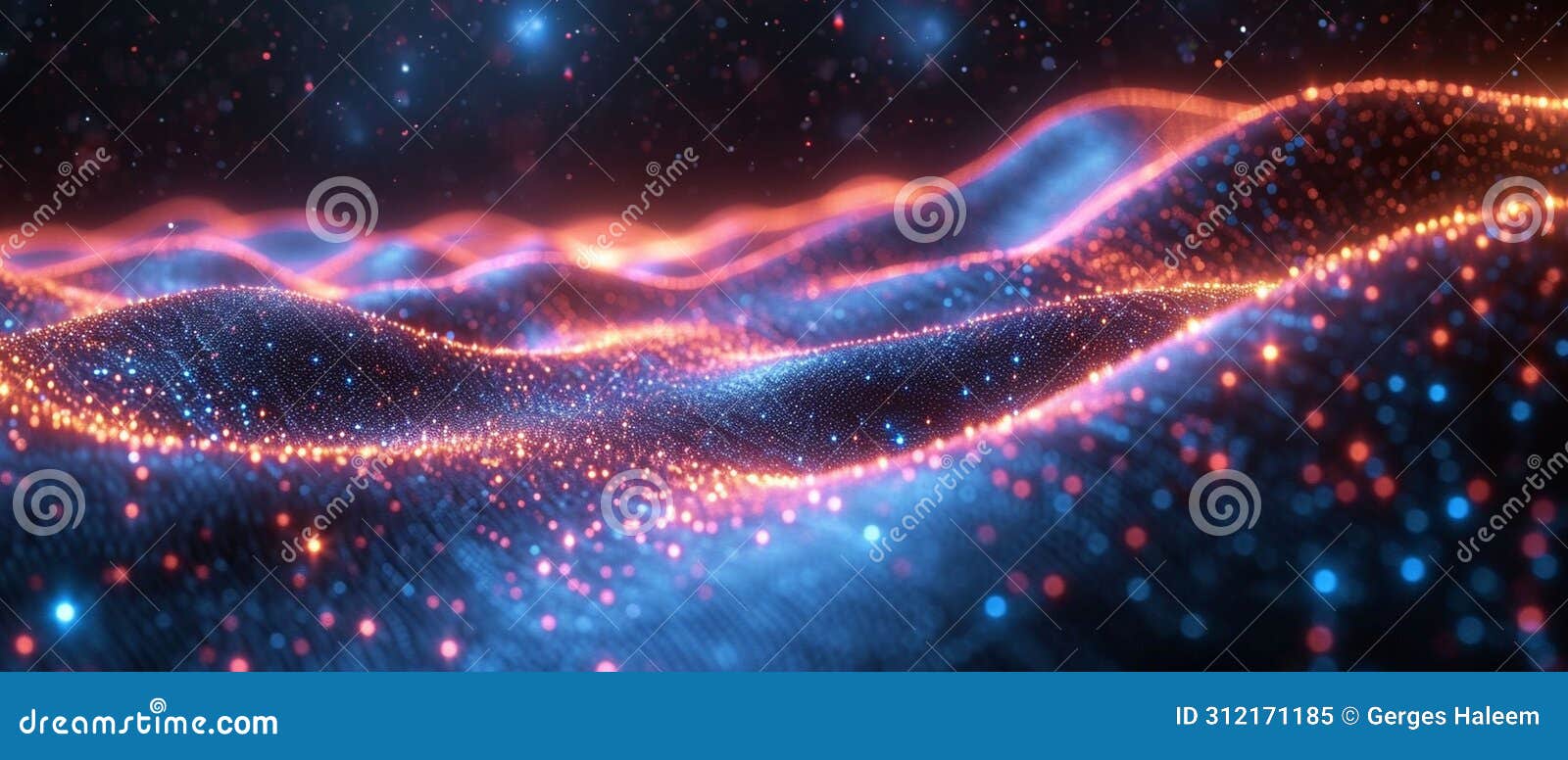 Cascade of Light Wave stock illustration. Illustration of visual ...