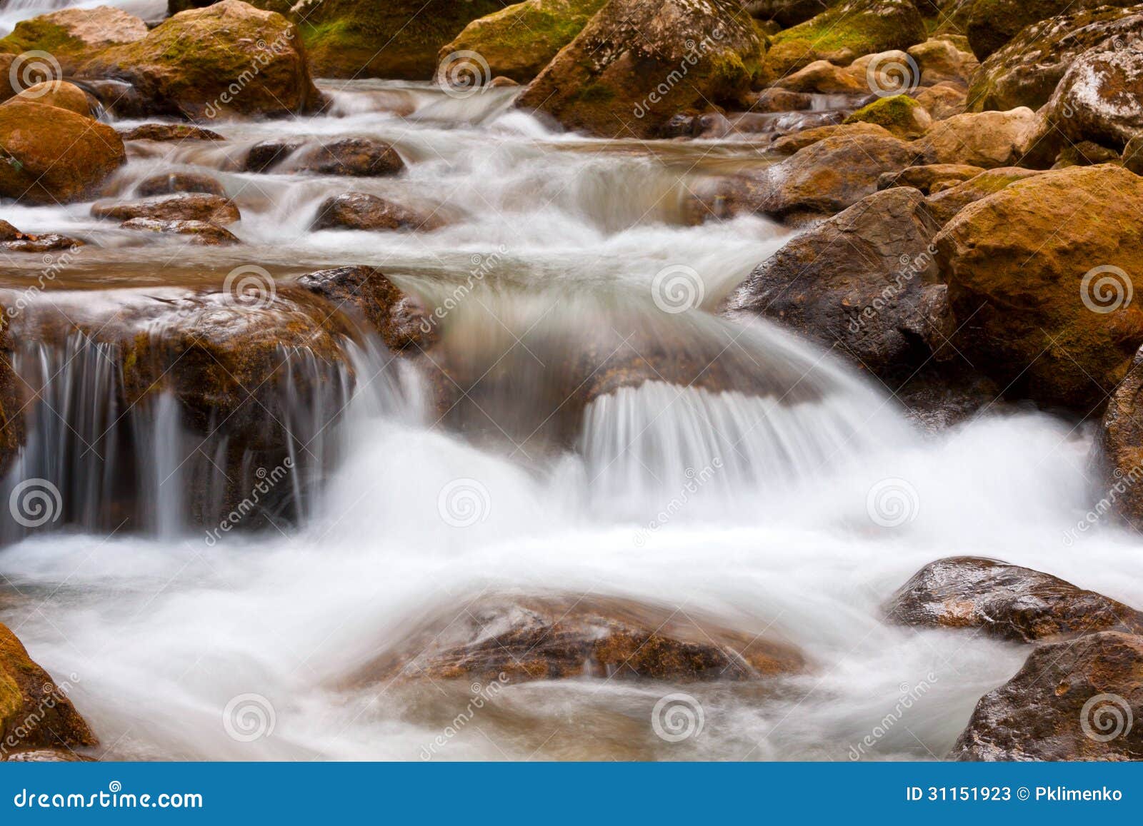 Cascade of mountain river stock image. Image of rural - 31151923