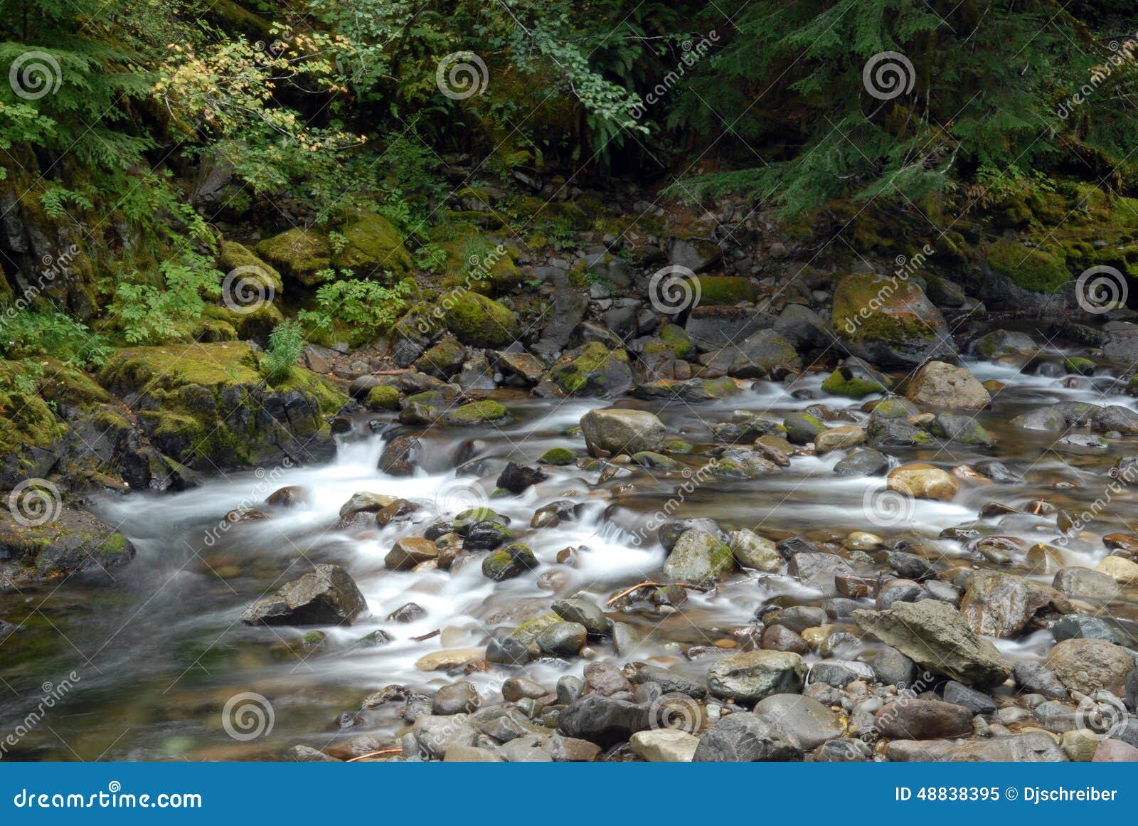 Cascade Mountain Stream stock image. Image of lake, volcano - 48838395