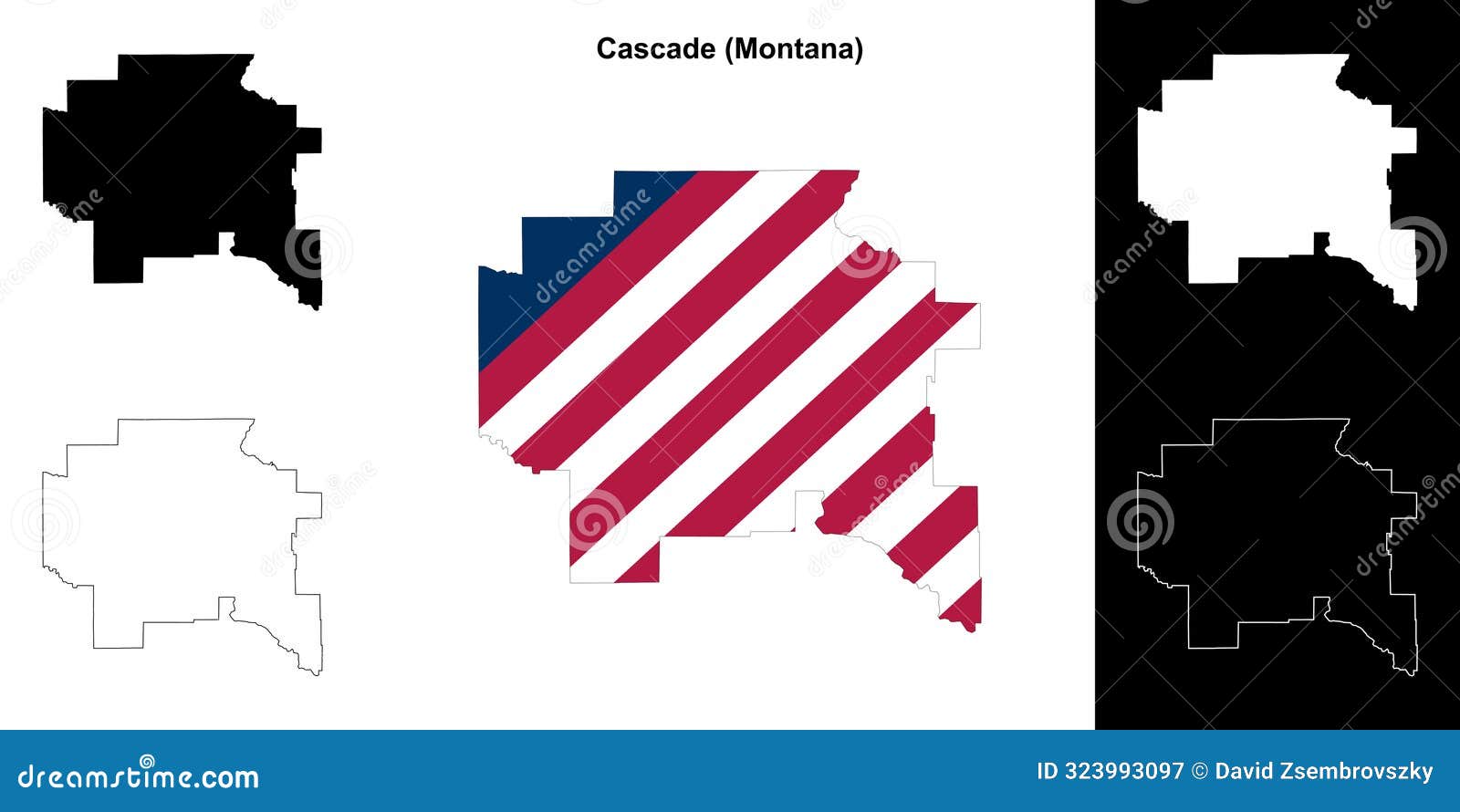 Cascade outline map stock illustration. Illustration of region - 323993097