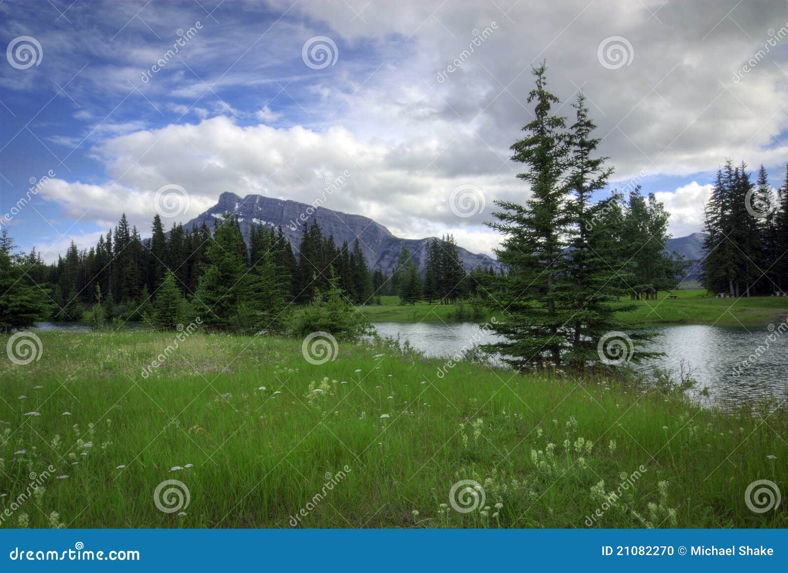 Cascade Ponds stock photo. Image of banff, rockies, national - 21082270