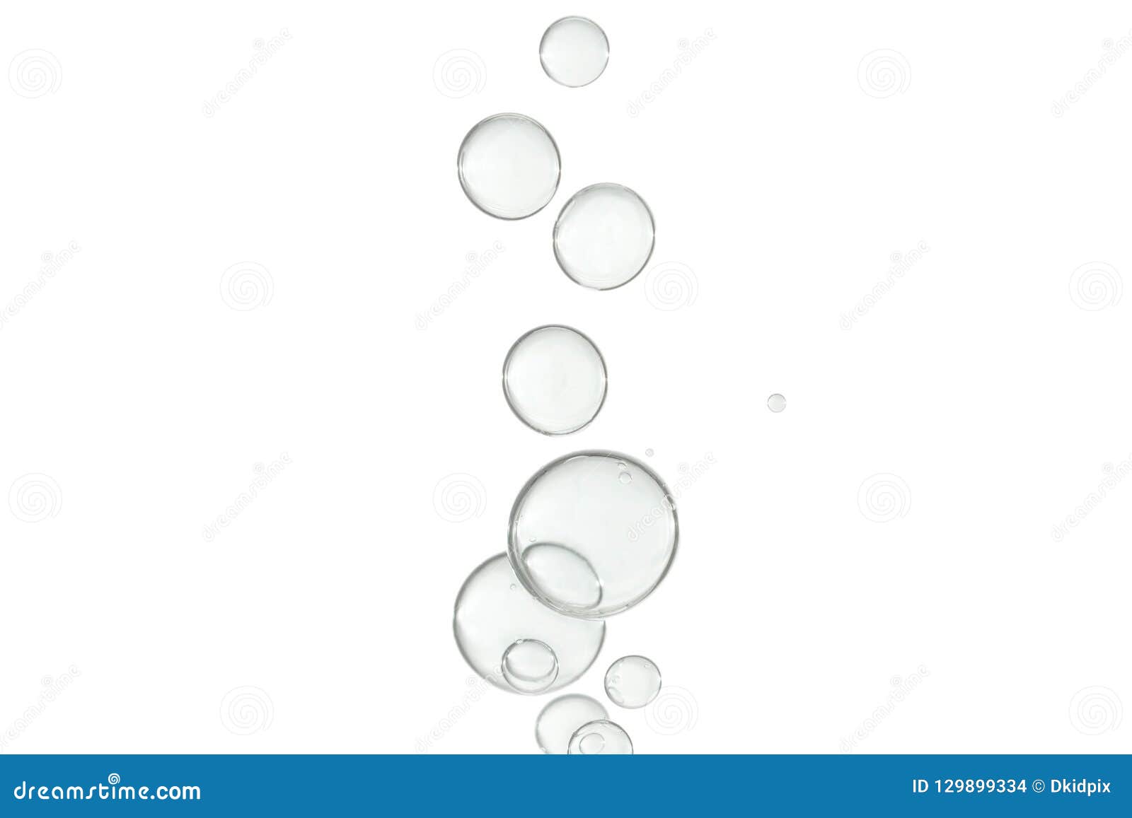 Cascade of Realistic Liquid Bubbles Stock Photo - Image of clear, light ...