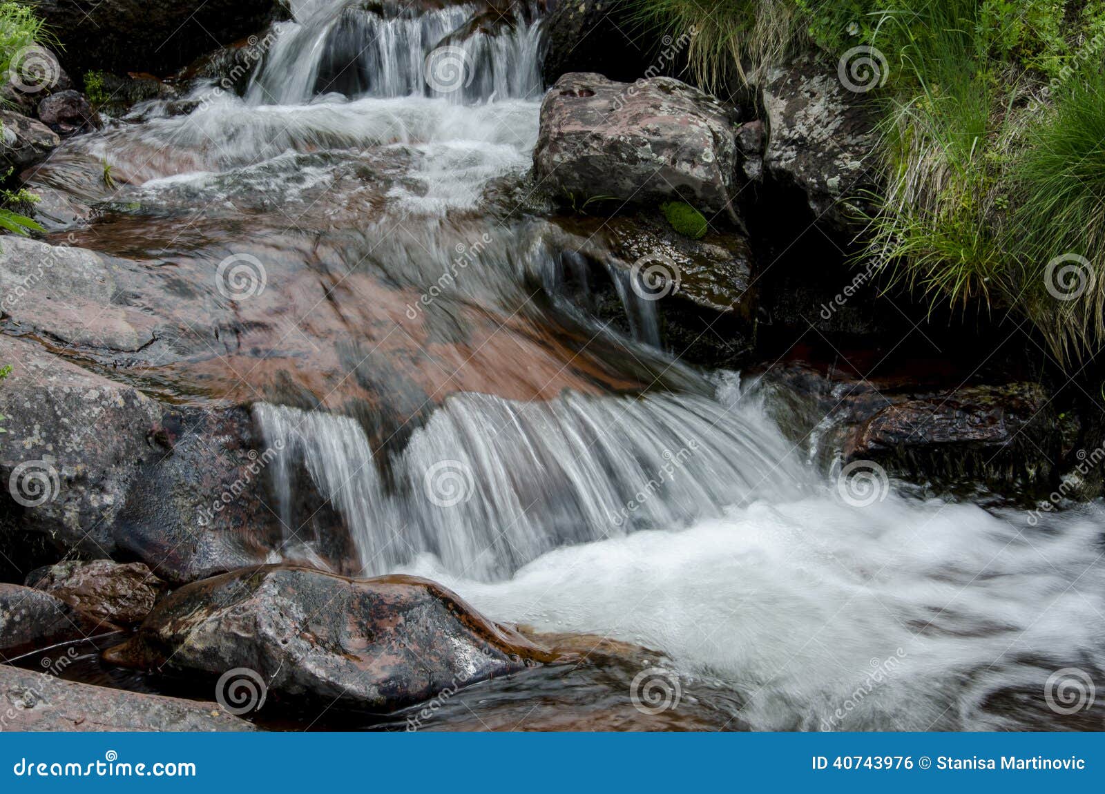 Cascade on the river stock photo. Image of moving, green - 40743976