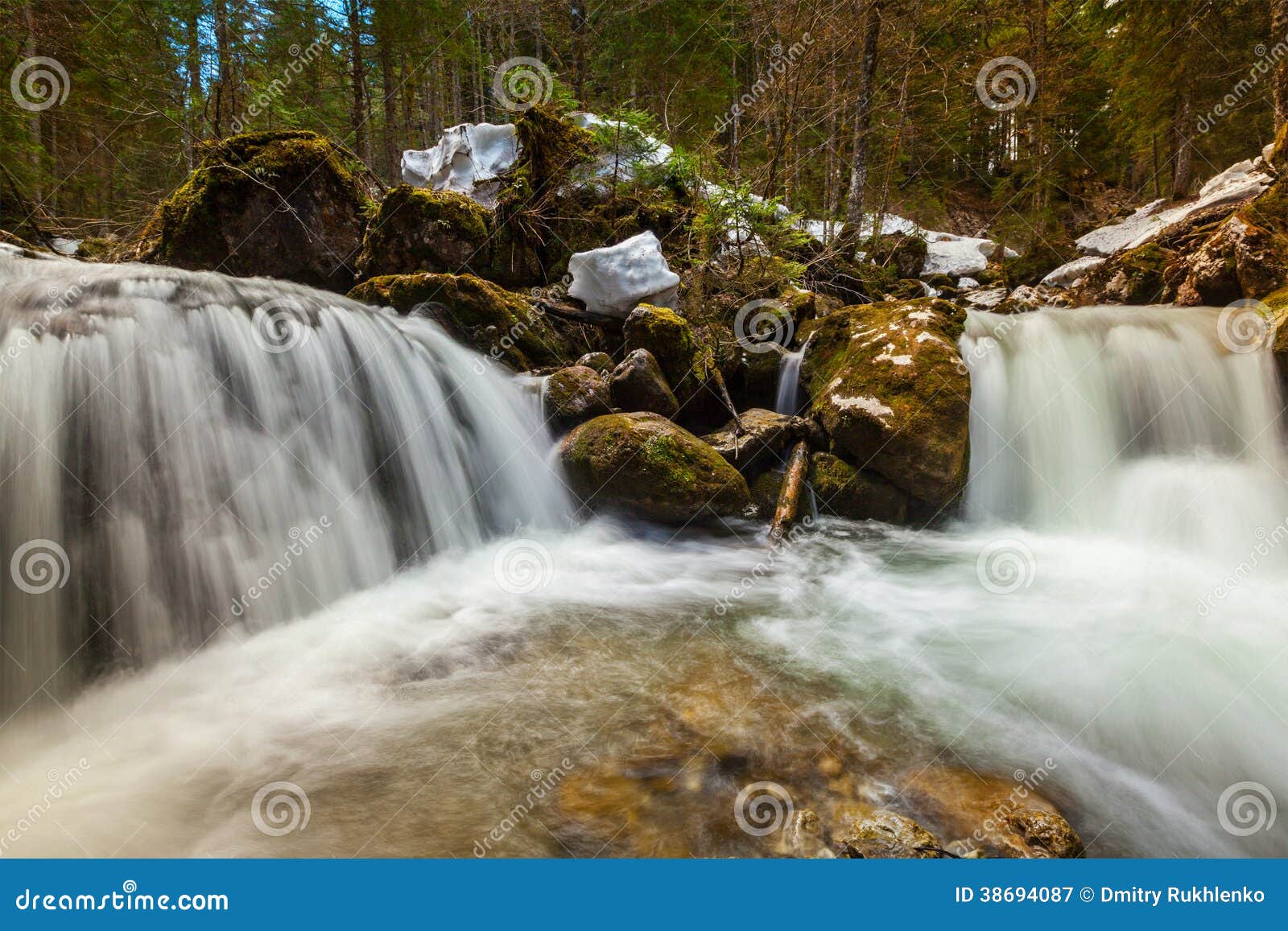 Cascade of Sibli-Wasserfall. Bavaria, Germany Stock Image - Image of ...