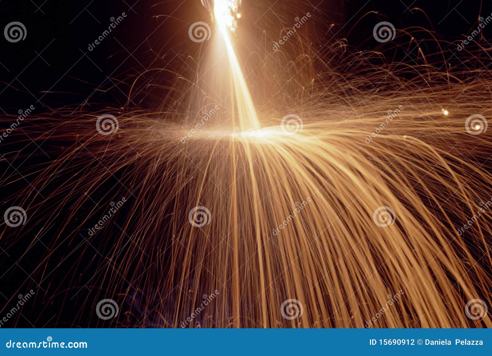 Cascade of sparks. stock photo. Image of black, light - 15690912