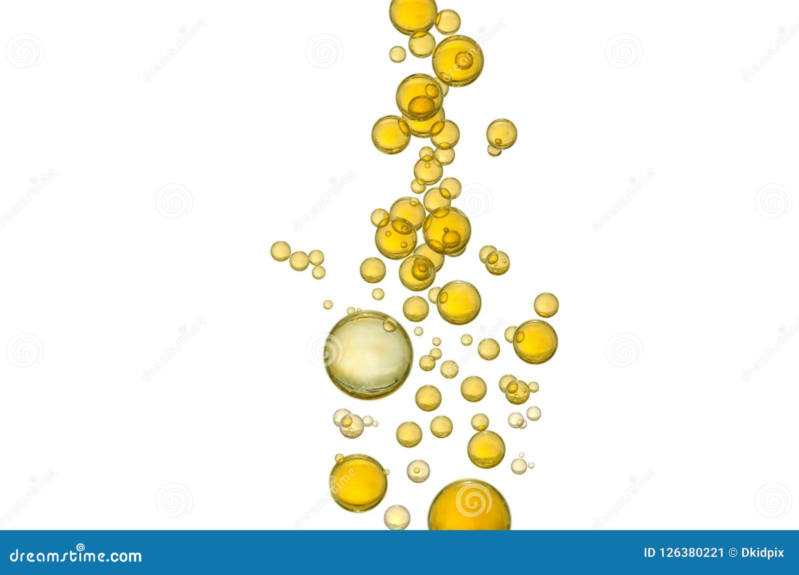Yellow bubbles stock image. Image of closeup, reflection - 126380221