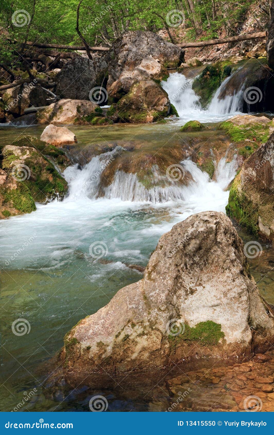 Cascades on mountain river stock photo. Image of blue - 13415550