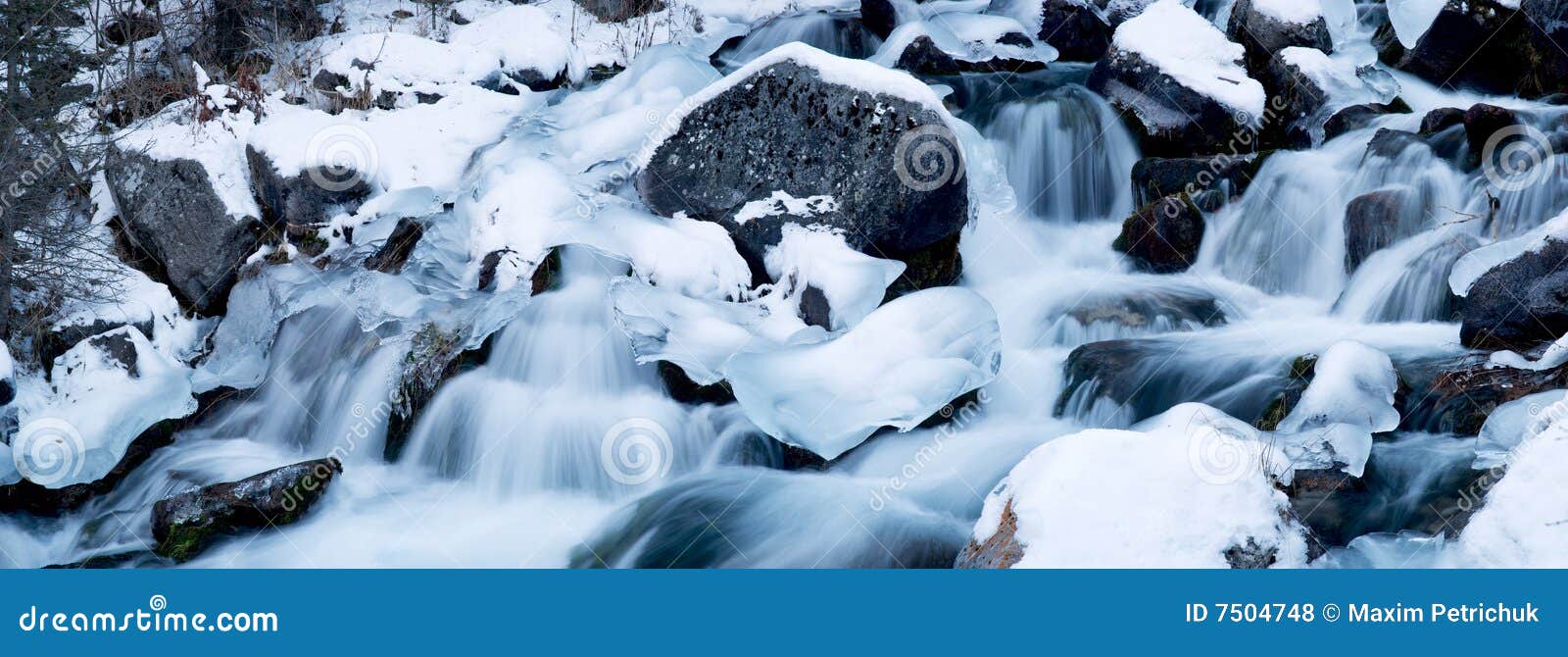 Cascades on a Mountain River Stock Photo - Image of river, wilderness ...