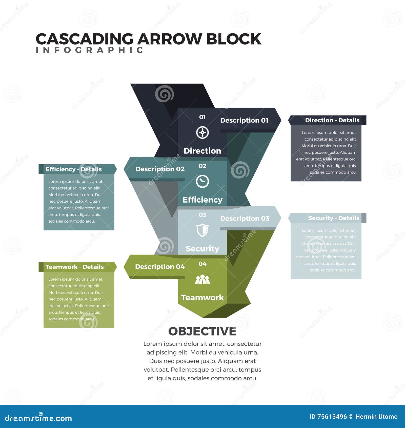 3d Cascading Process Chart Cartoon Vector | CartoonDealer.com #33848873