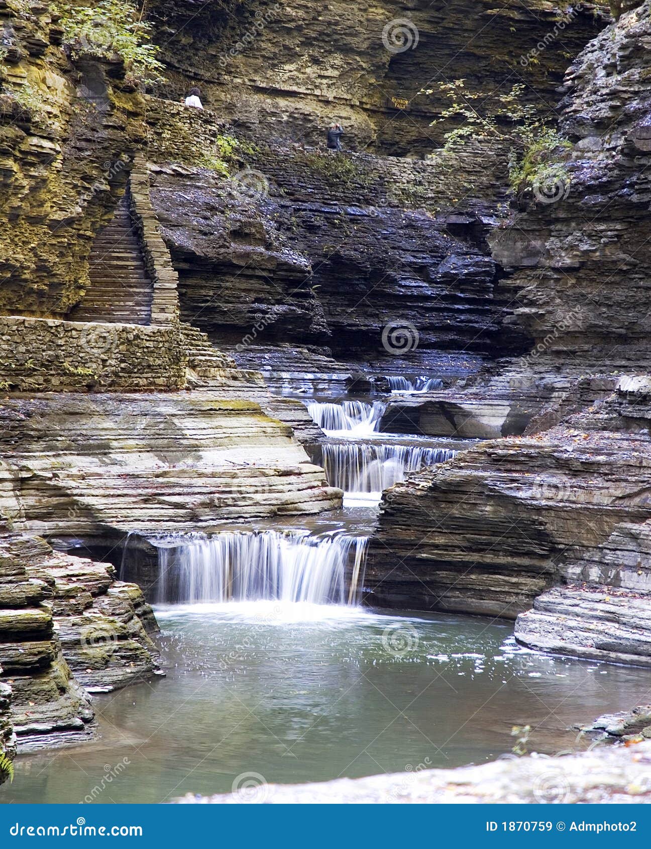 Cascading falls stock image. Image of wonder, flow, cavern - 1870759