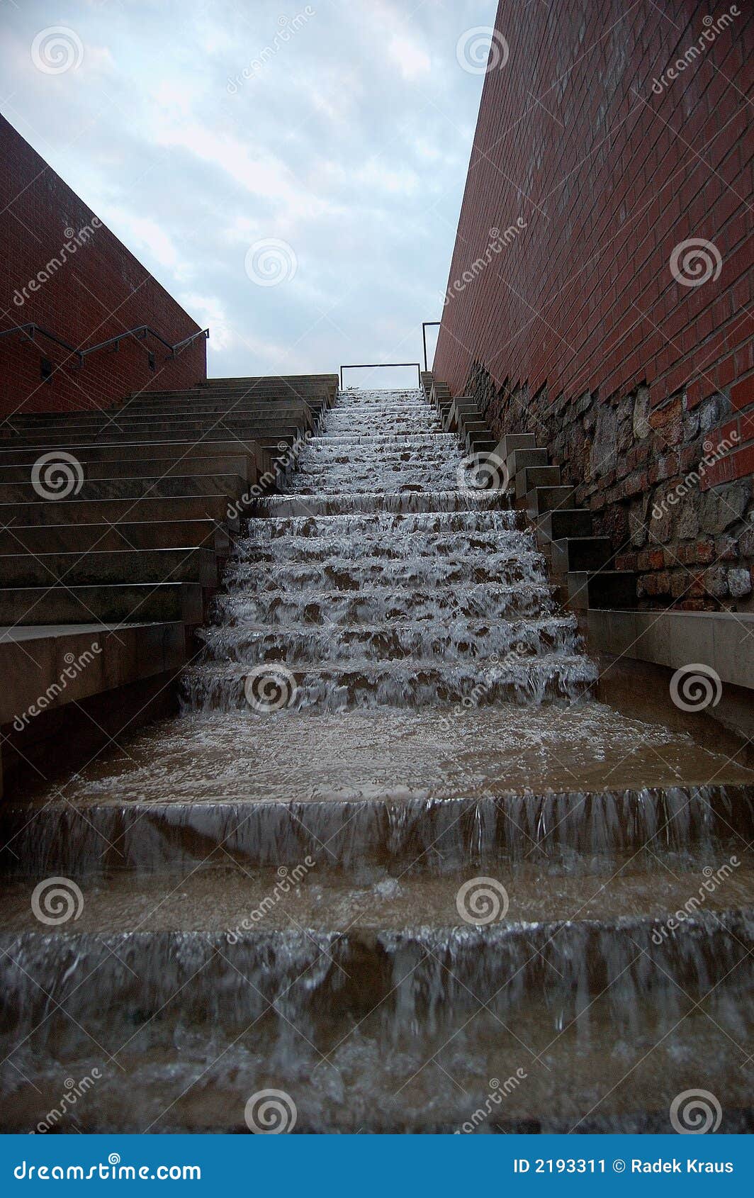 Cascading Man-made Waterfall Stock Image - Image of steps, flowing: 2193311