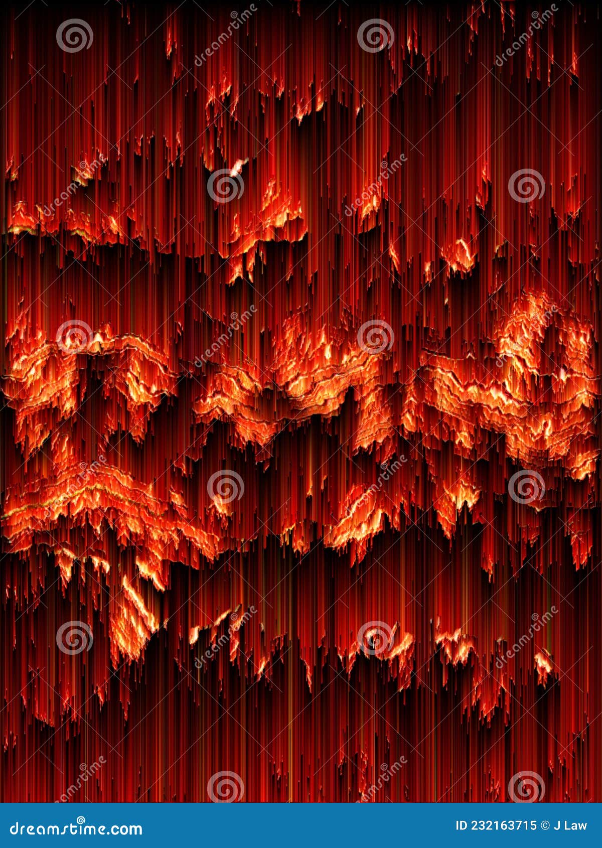 Cascading Pattern of Molten Lava Red Orange and Yellow Colours Stock ...