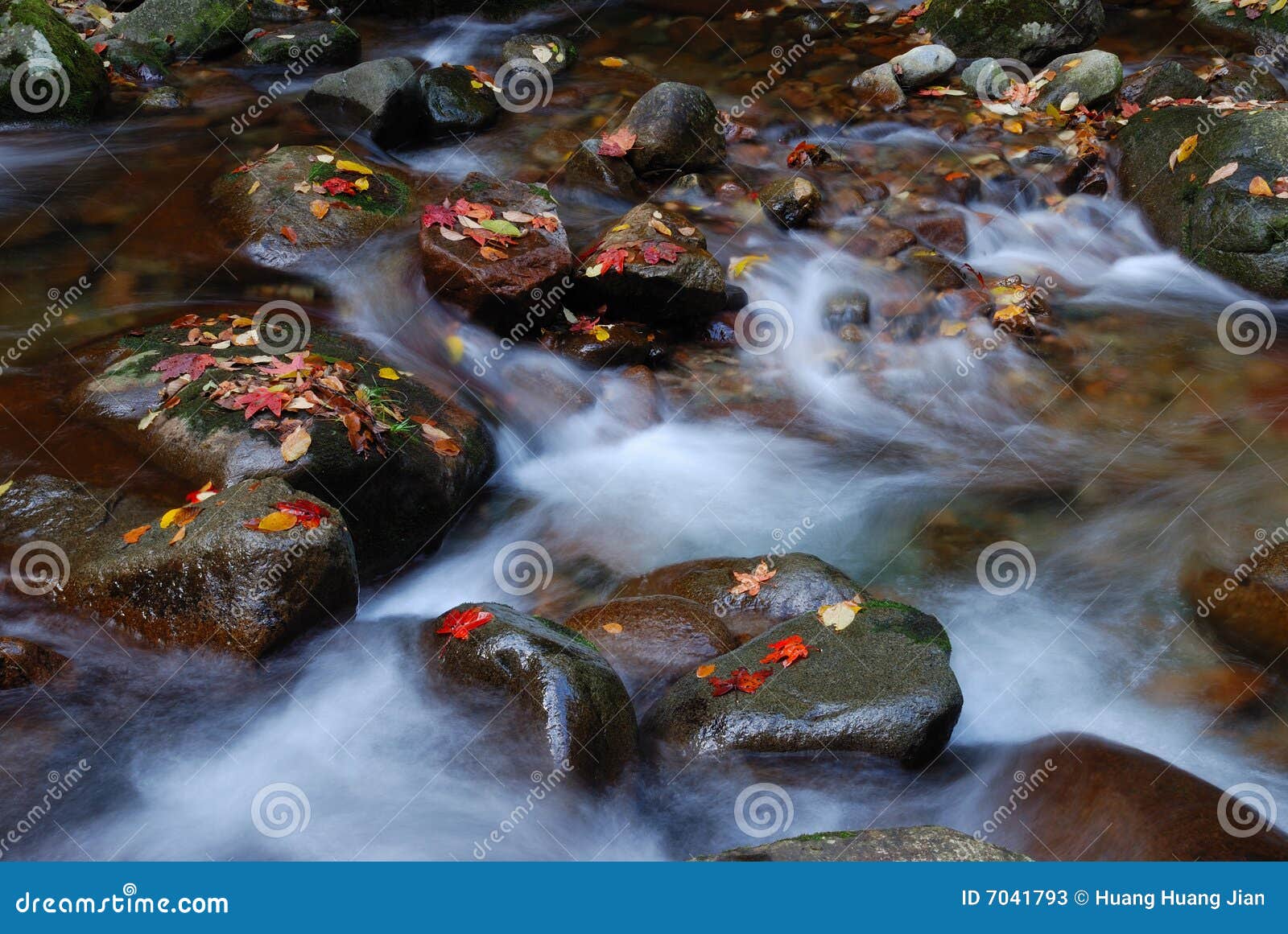 Cascading stream water stock image. Image of cascades - 7041793