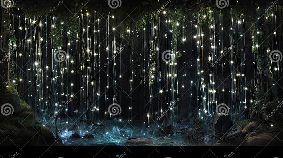 Cascading String Lights Transparent Background Stock Illustration ...
