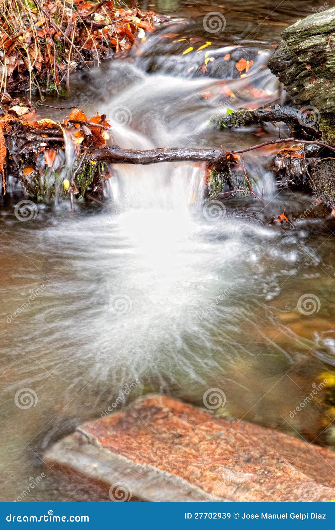 Cascading Water of a Stream Stock Image - Image of creek, beautiful ...