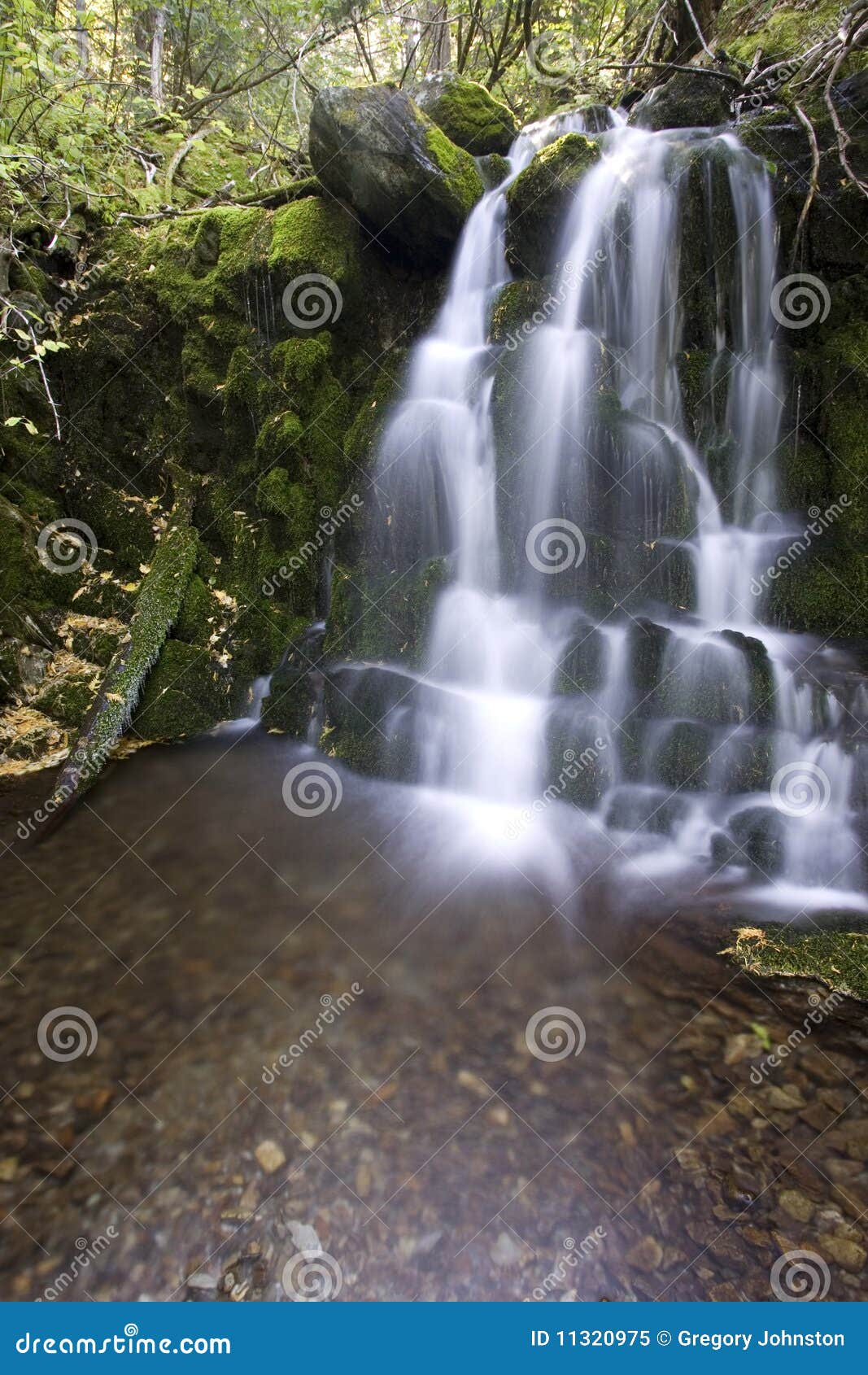 A cascading waterfall. stock image. Image of clear, landscape - 11320975