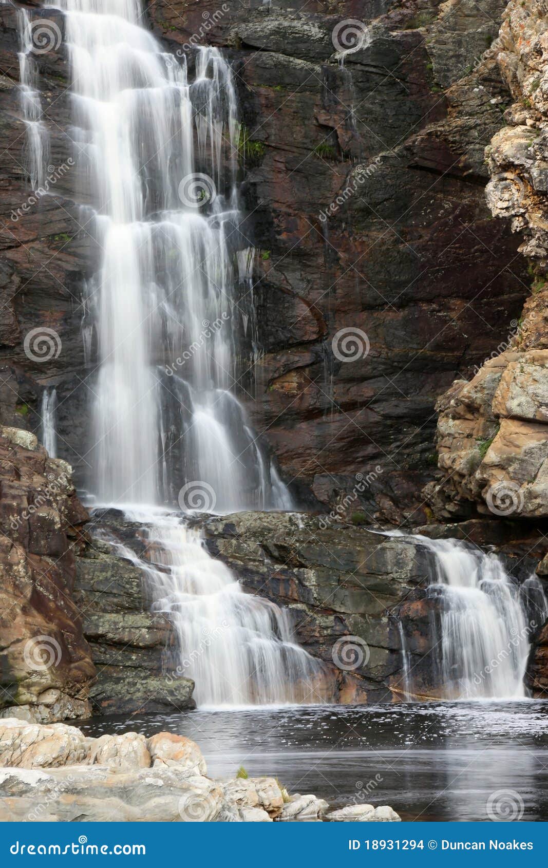 Cascading Waterfall stock photo. Image of nature, lake - 18931294