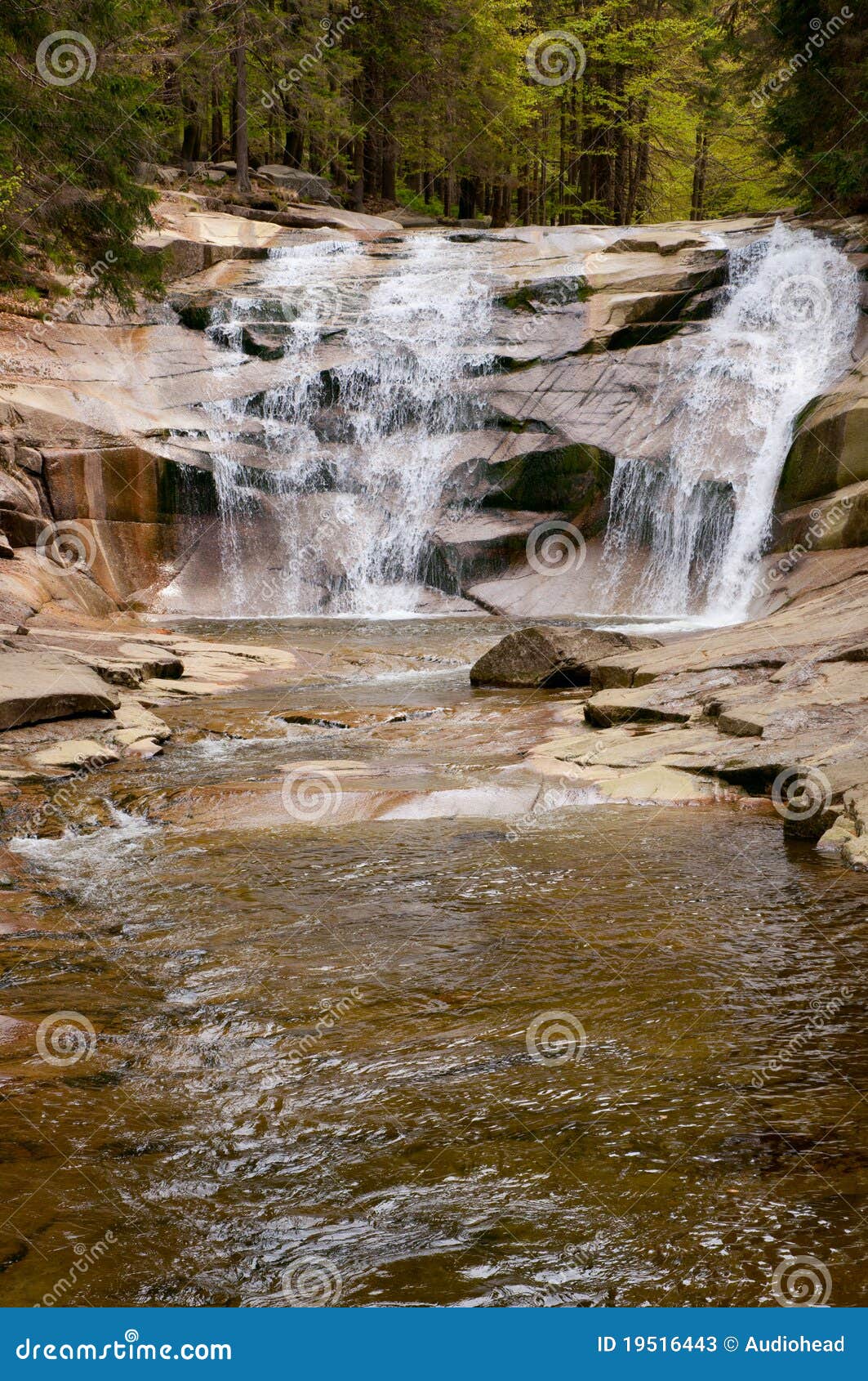 Cascading waterfall stock image. Image of outdoor, cascade - 19516443