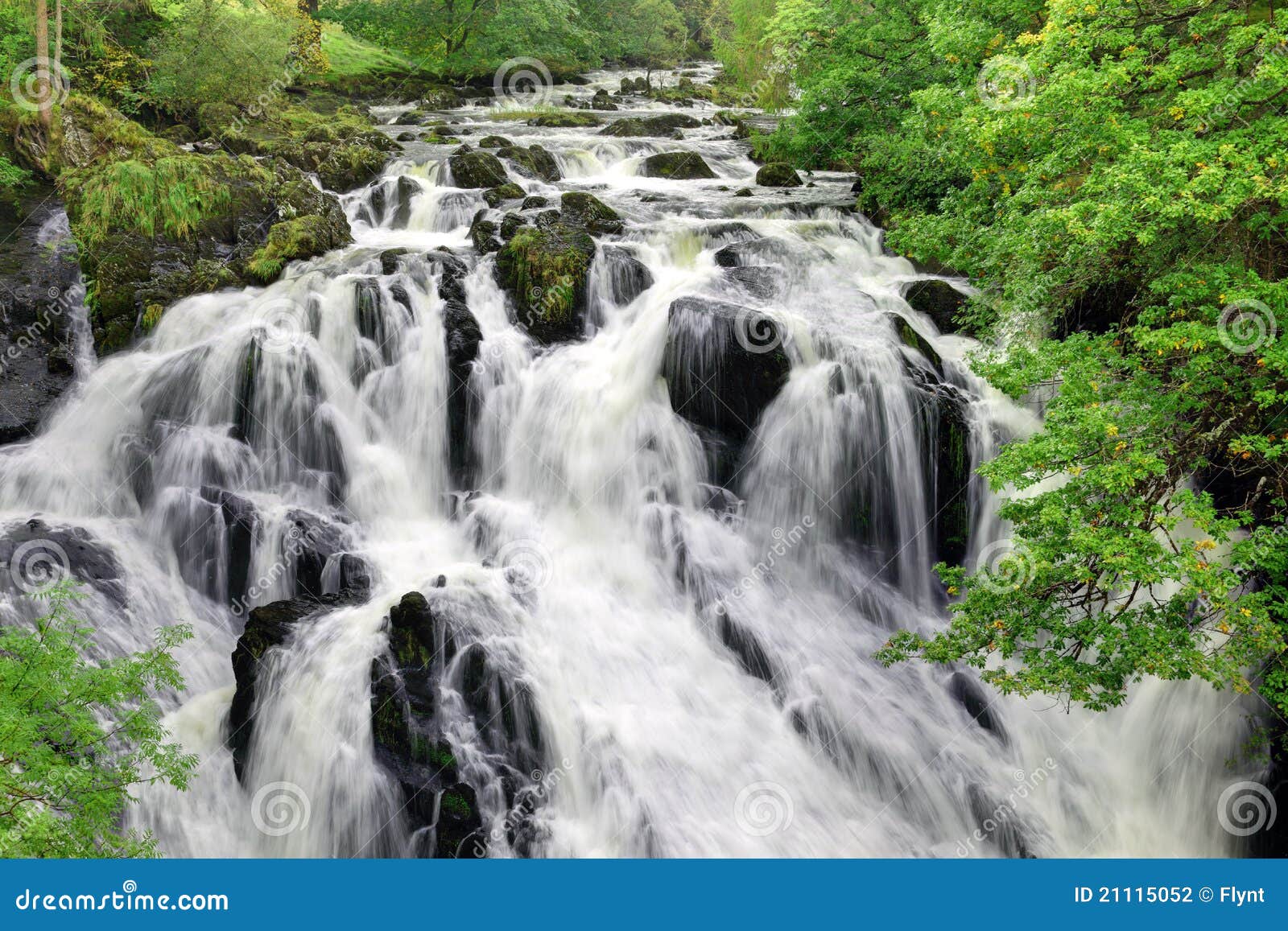Cascading waterfall stock photo. Image of mountain, tranquil - 21115052