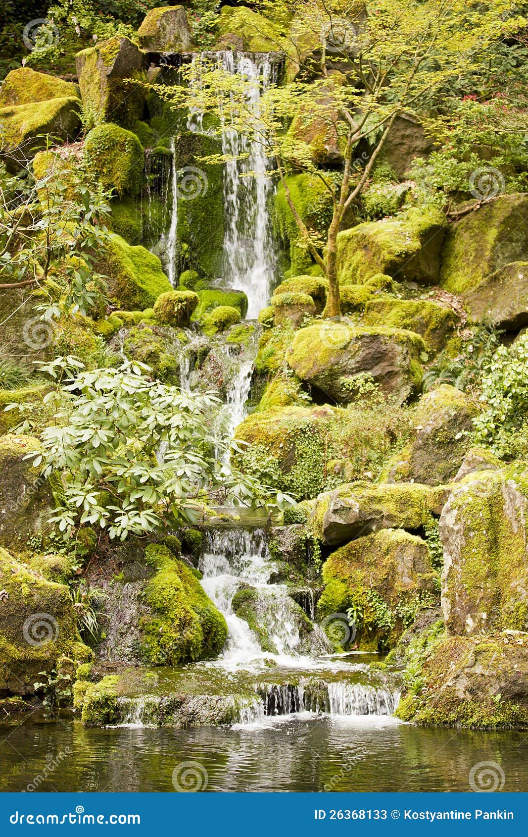 Cascading Waterfall stock image. Image of moss, mountain - 26368133