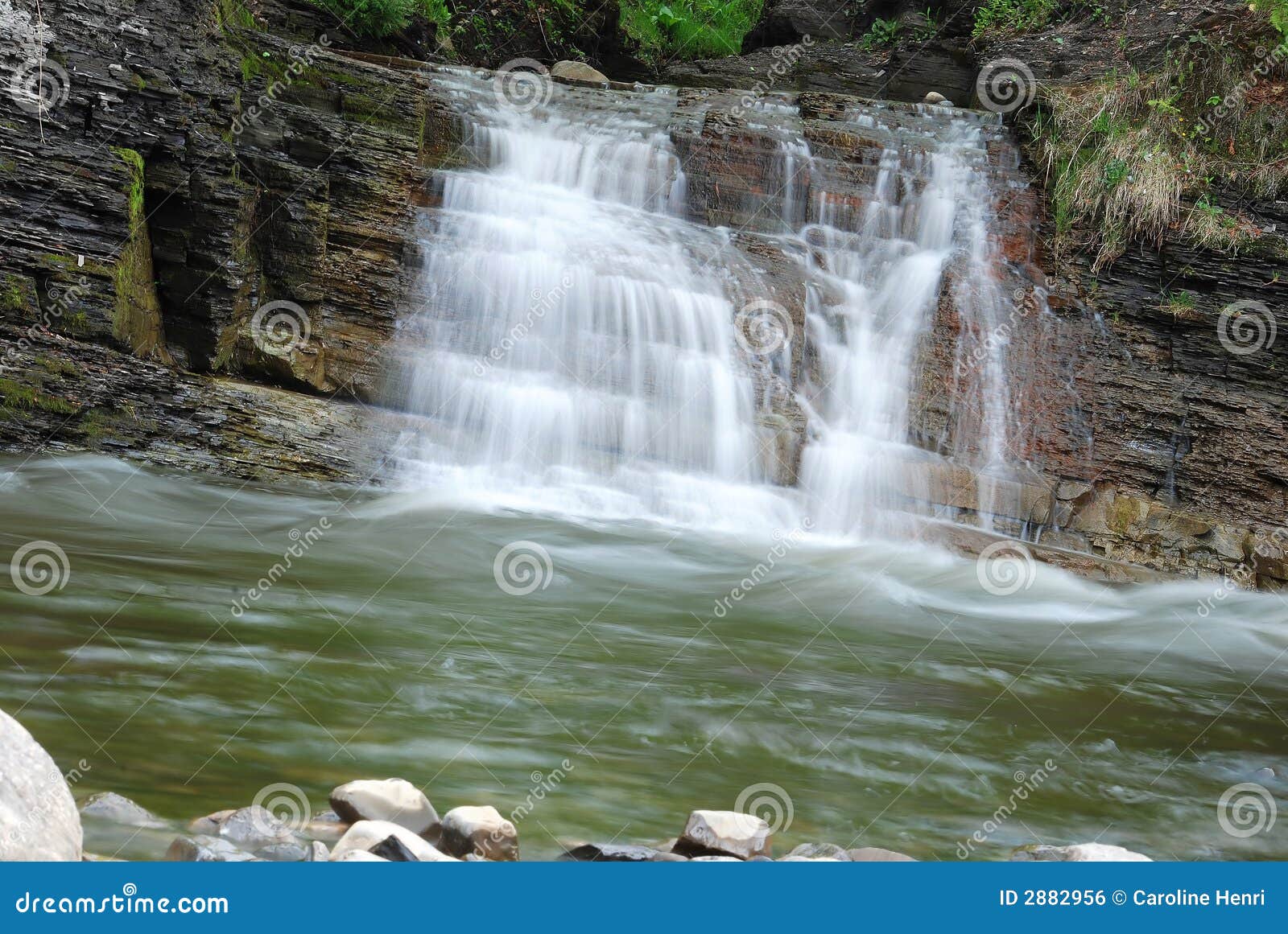 Cascading waterfall stock photo. Image of fall, falls - 2882956