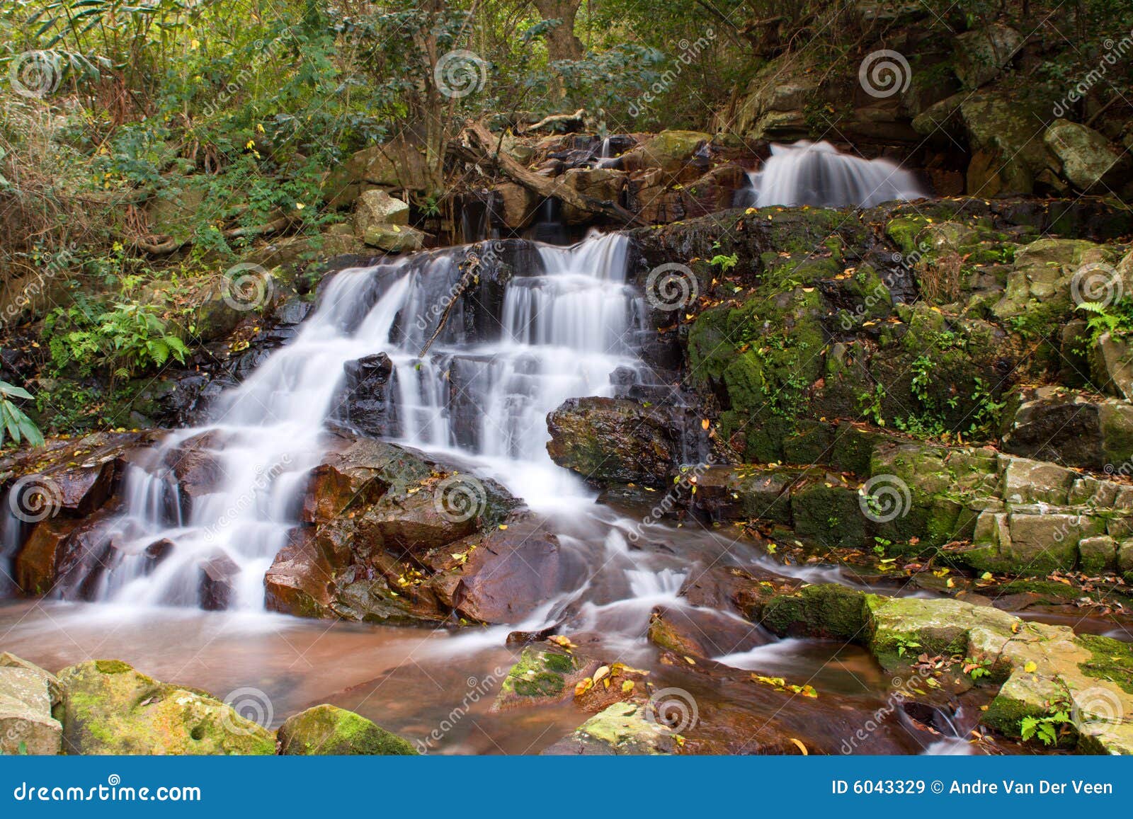 Cascading waterfall stock image. Image of natal, gush - 6043329