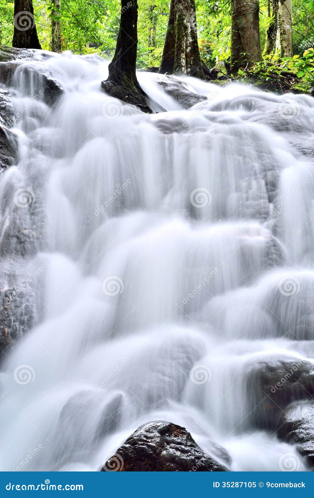 Cascading waterfall stock image. Image of rapid, stone - 35287105