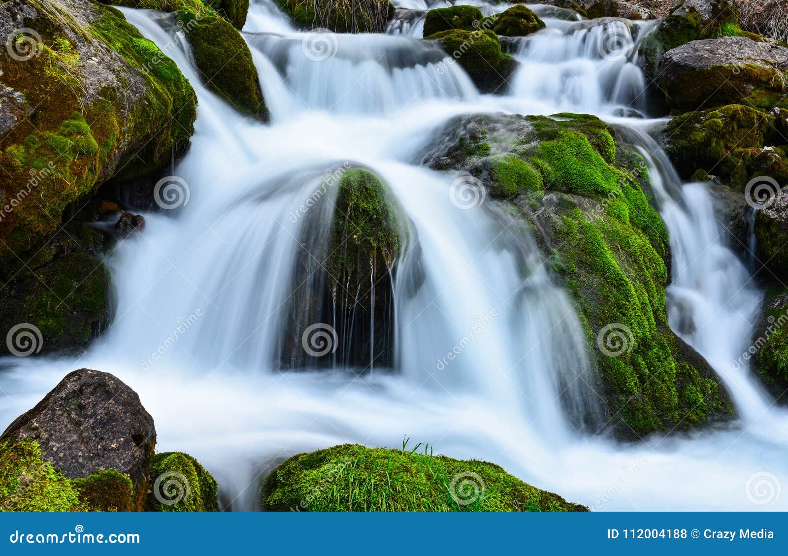 Cascading waterfall stock photo. Image of riffles, stream - 112004188