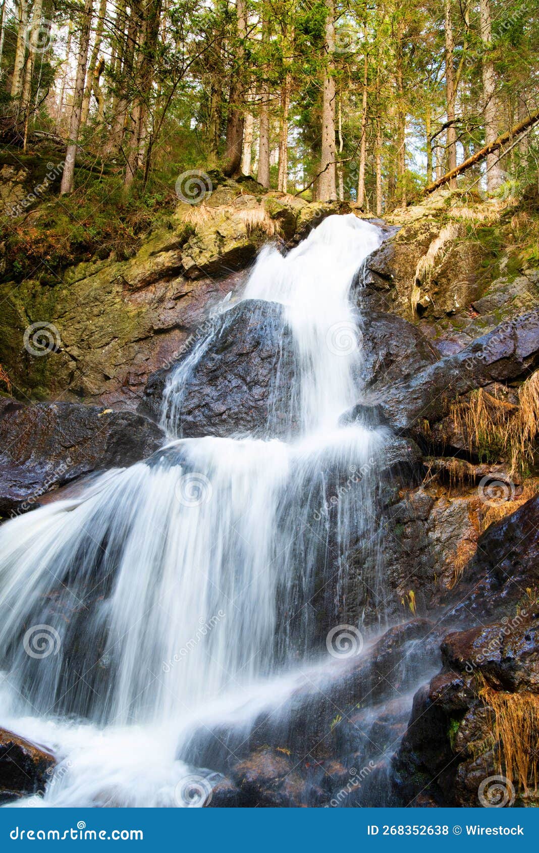 Cascading Waterfall on Rocks Stock Photo - Image of creek, rocky: 268352638