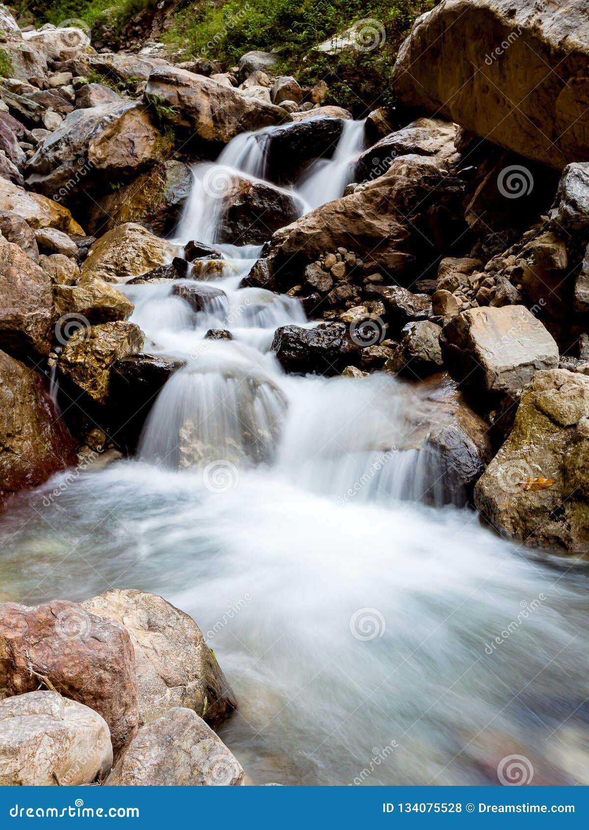 Cascading Waterfall Slow Shutter Stock Photo - Image of rock, fall ...