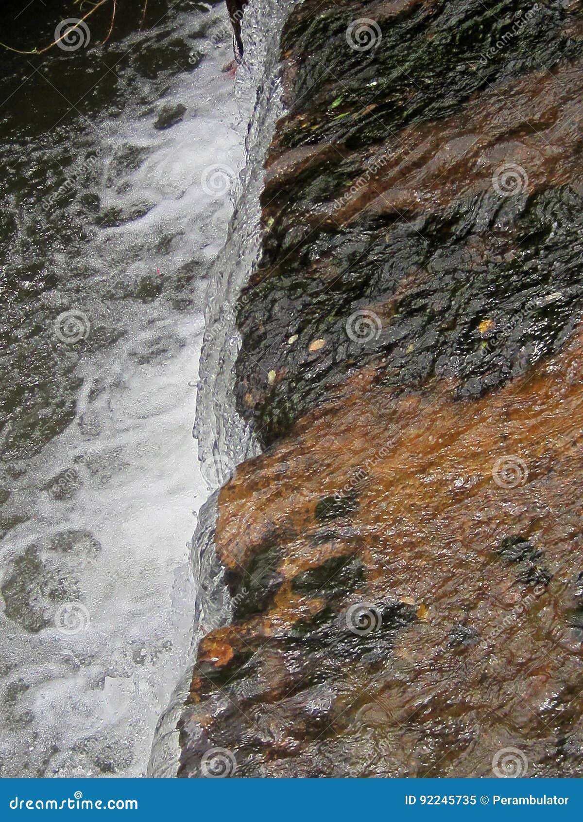 CASCADING WEIR in STREAM stock image. Image of nature - 92245735