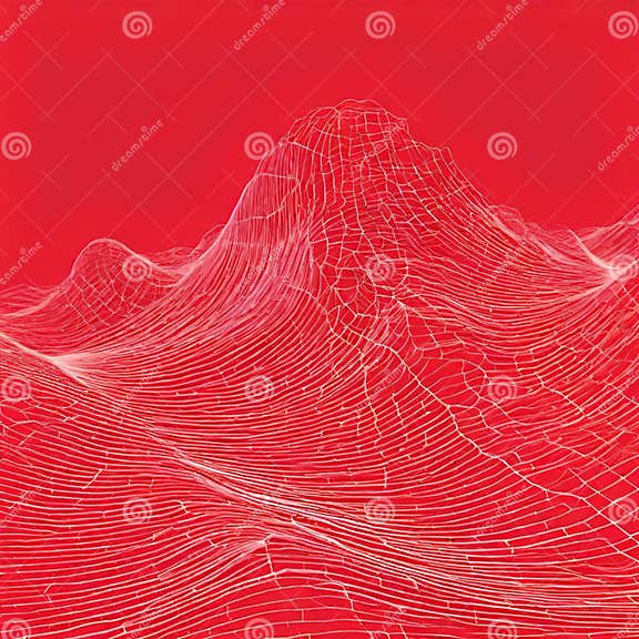 Cascading Wireframe Waves in Motion Stock Photo - Image of intersecting ...