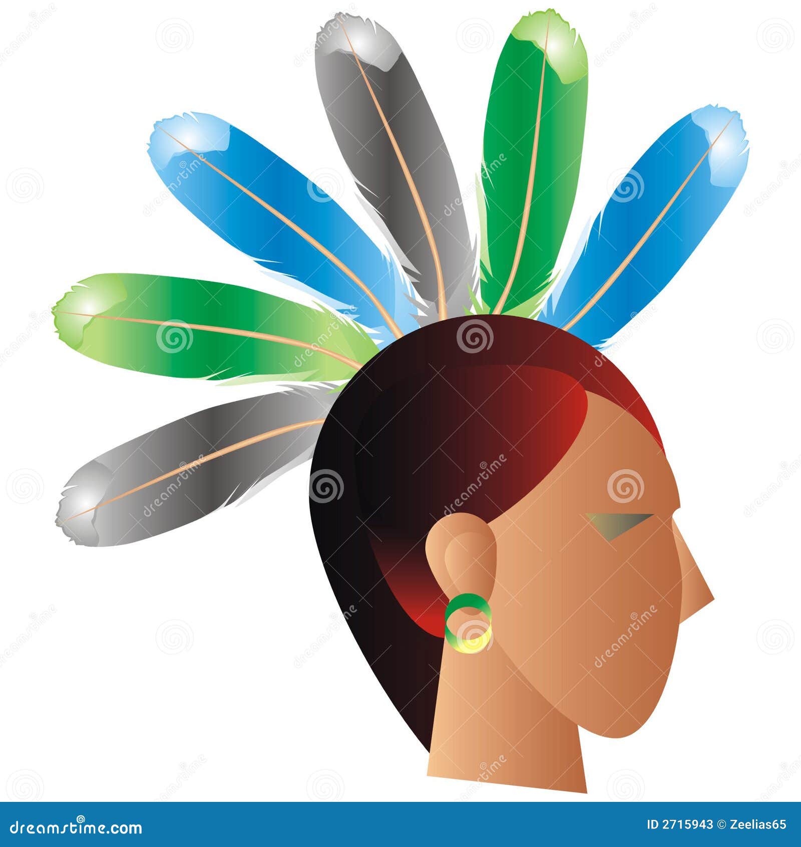 Casco del penacho ilustración del vector. Ilustración de verde - 2715943