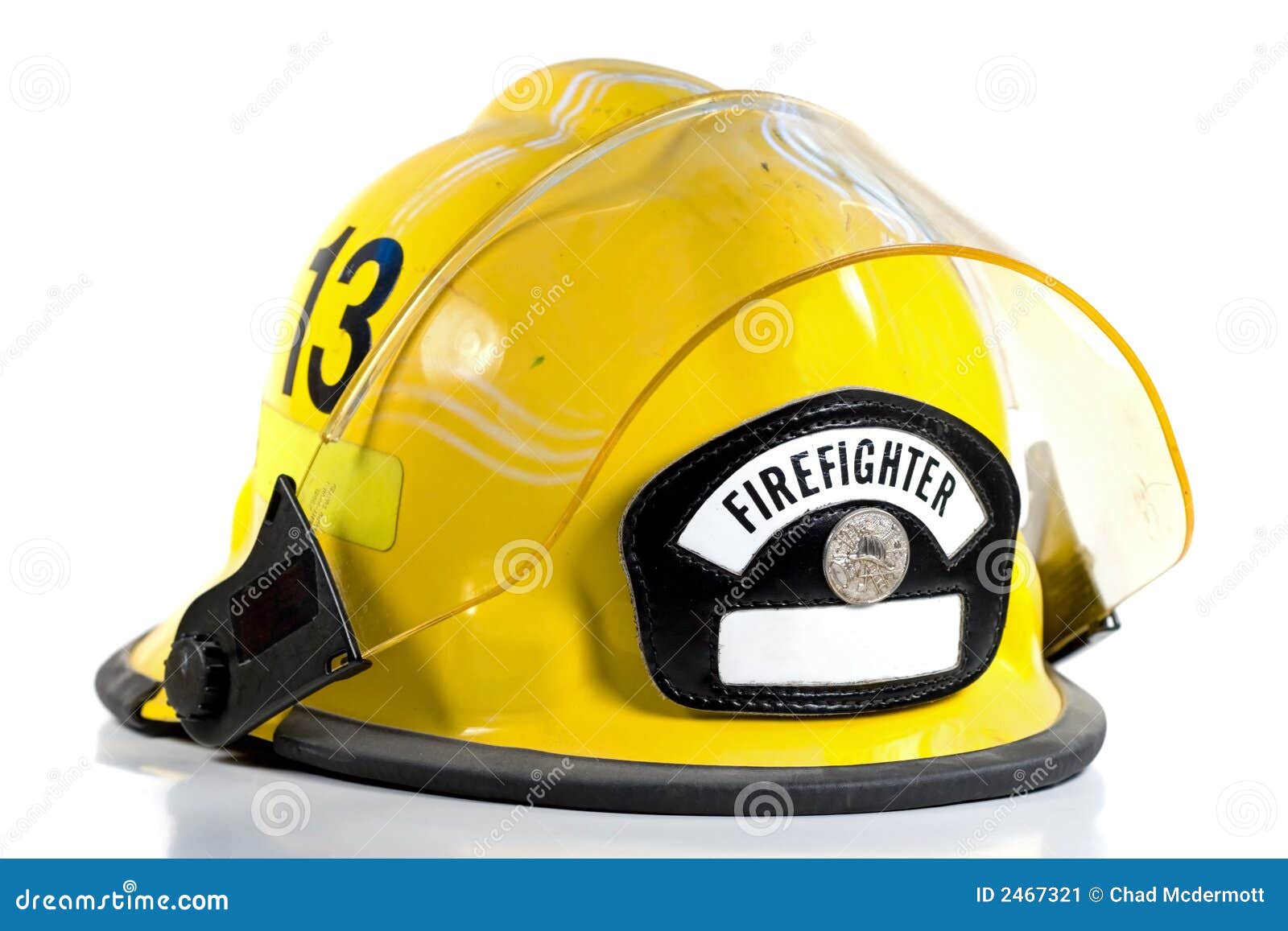 Casco del vigile del fuoco immagine stock. Immagine di giallo - 2467321