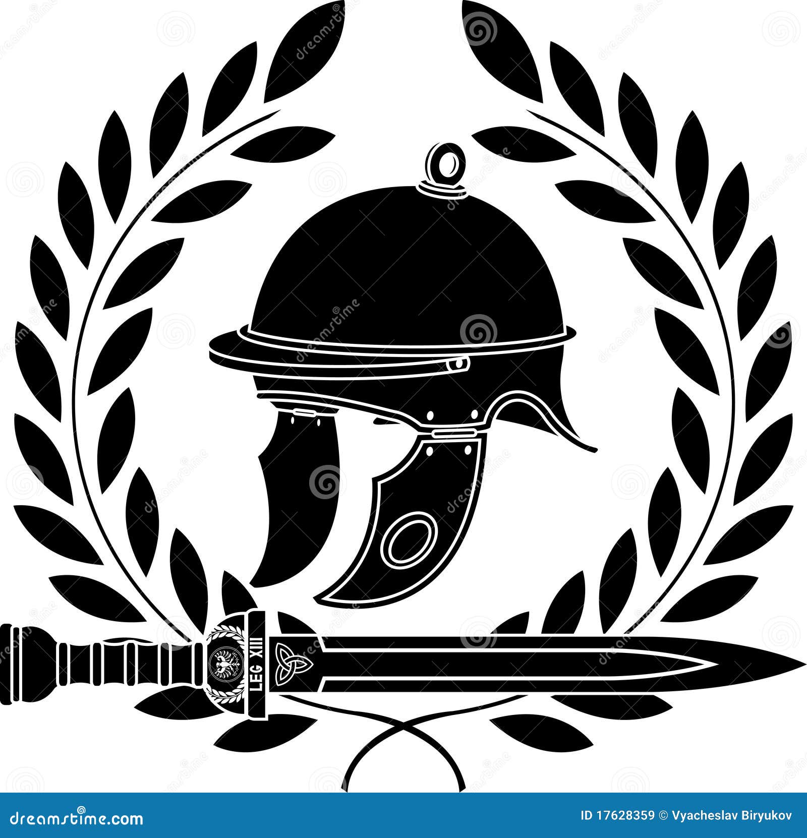 Casco romano ilustración del vector. Ilustración de antiguo - 17628359