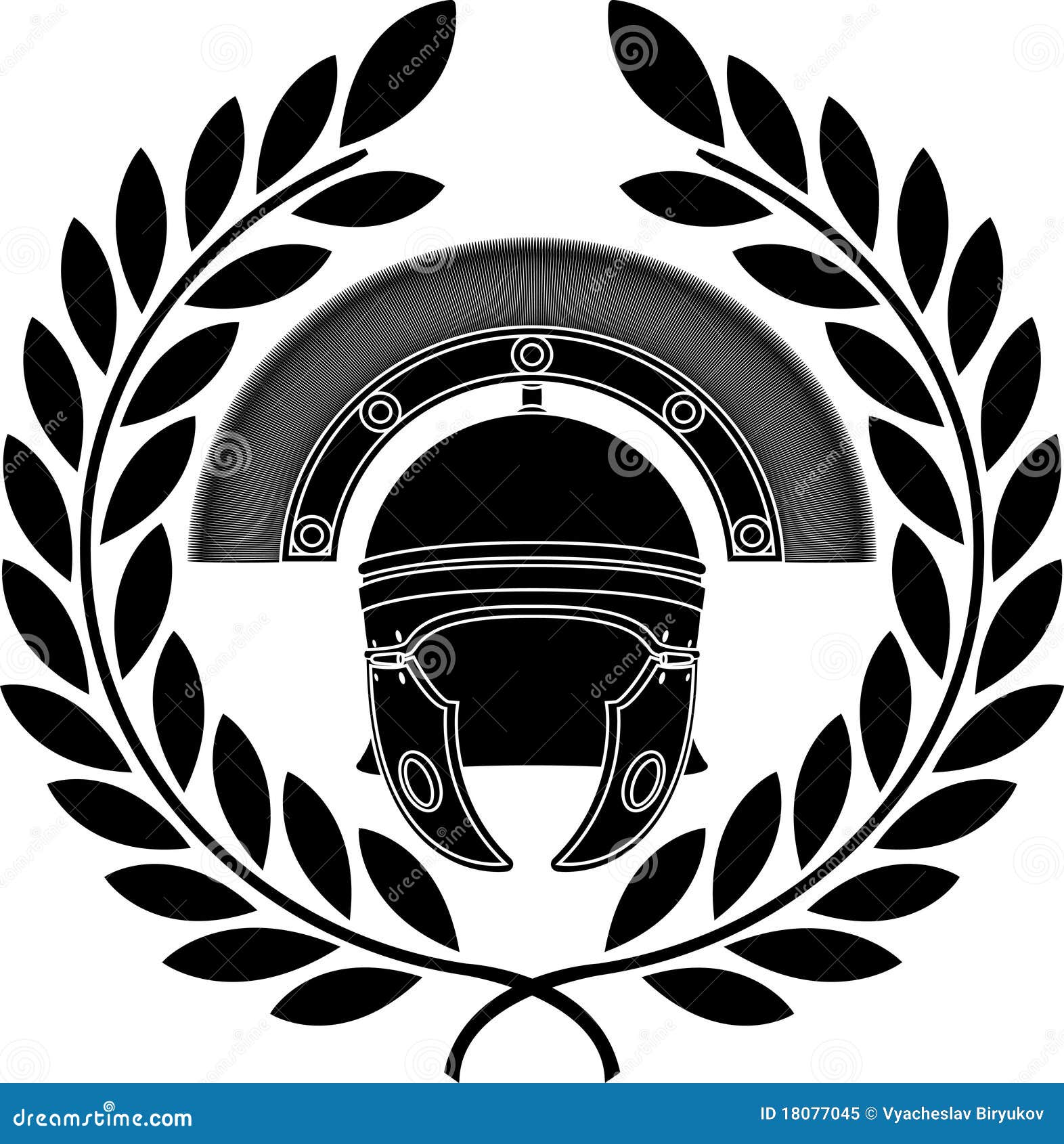 Casco romano ilustración del vector. Ilustración de corona - 18077045