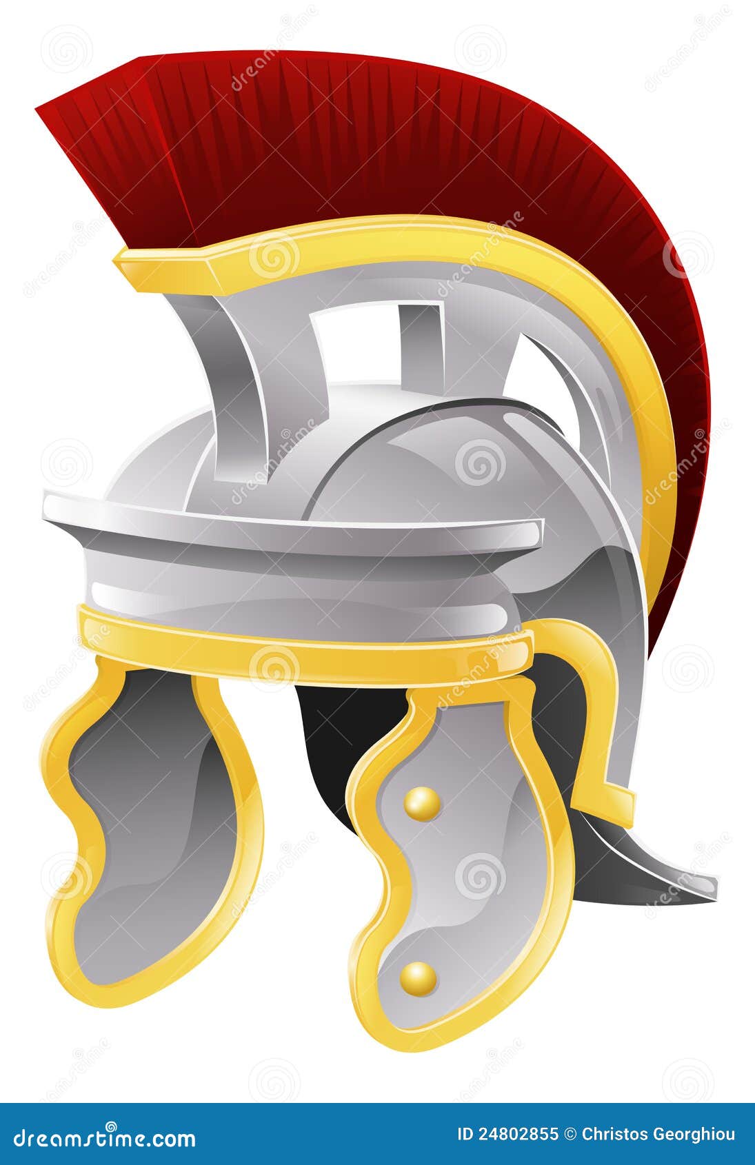 Casco romano ilustración del vector. Ilustración de casco - 24802855