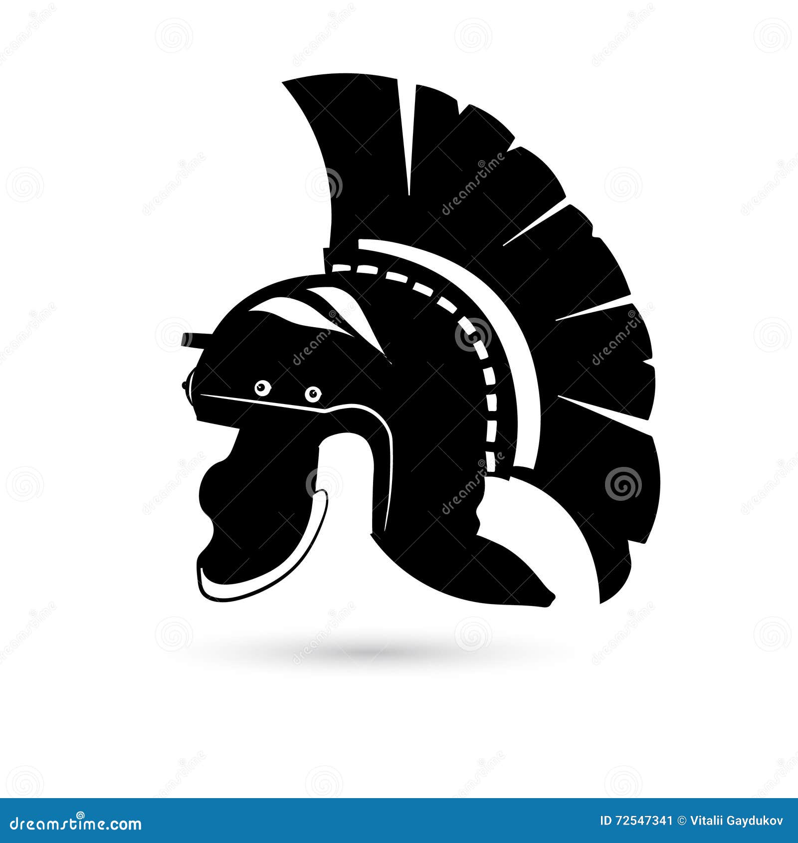 Casco romano ilustración del vector. Ilustración de corintio - 72547341